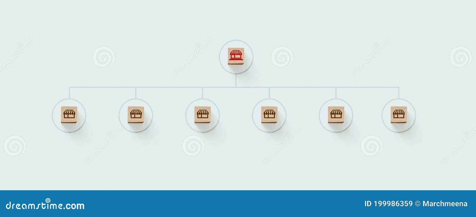 Franchise Business Marketing System Concept. Structure Service Store ...