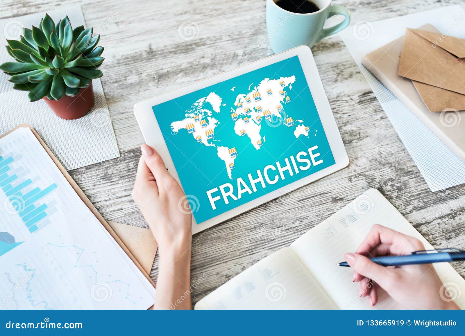 Franchise Business Model and Marketing Strategy Concept. Stock Image ...