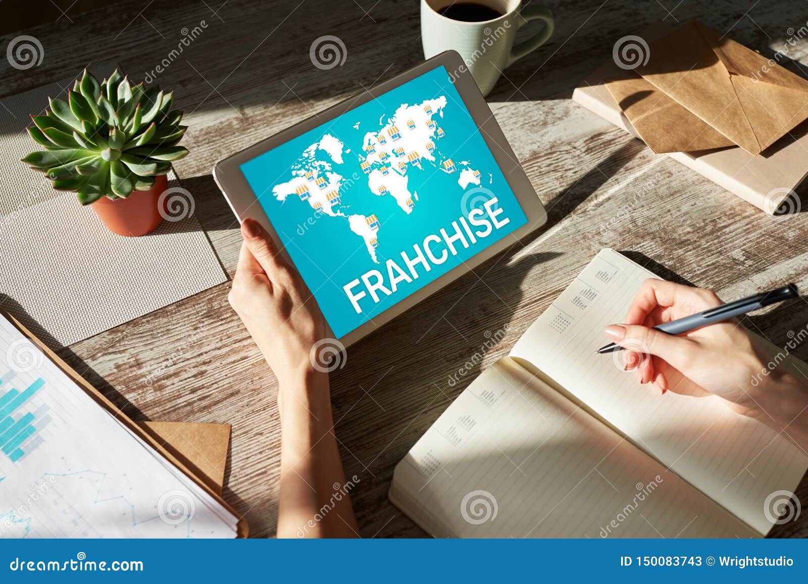 Franchise Business Model and Marketing Strategy Concept. Stock Image ...
