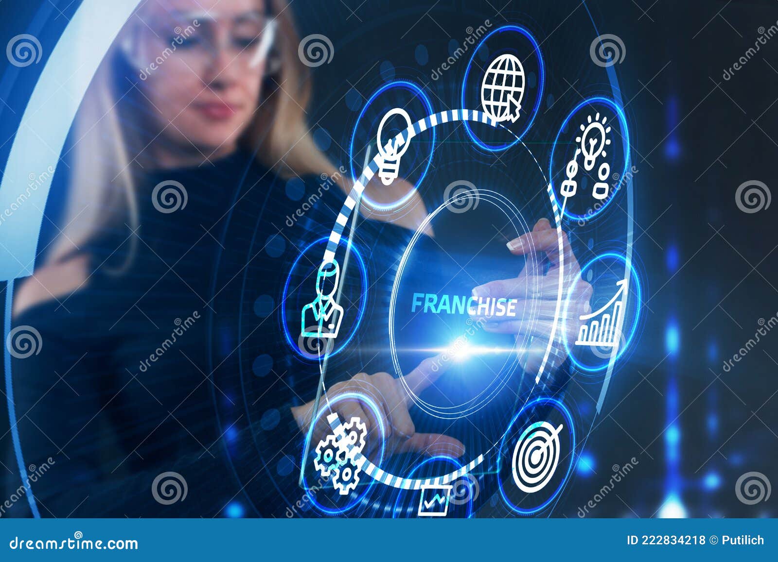 Franchise Concept. Business, Technology, Internet and Network Concept ...