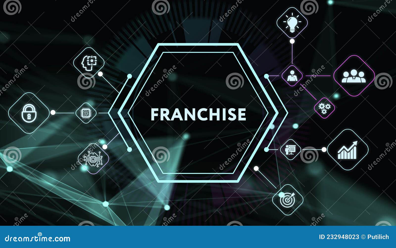 Franchise Concept. Business, Technology, Internet and Network Concept ...