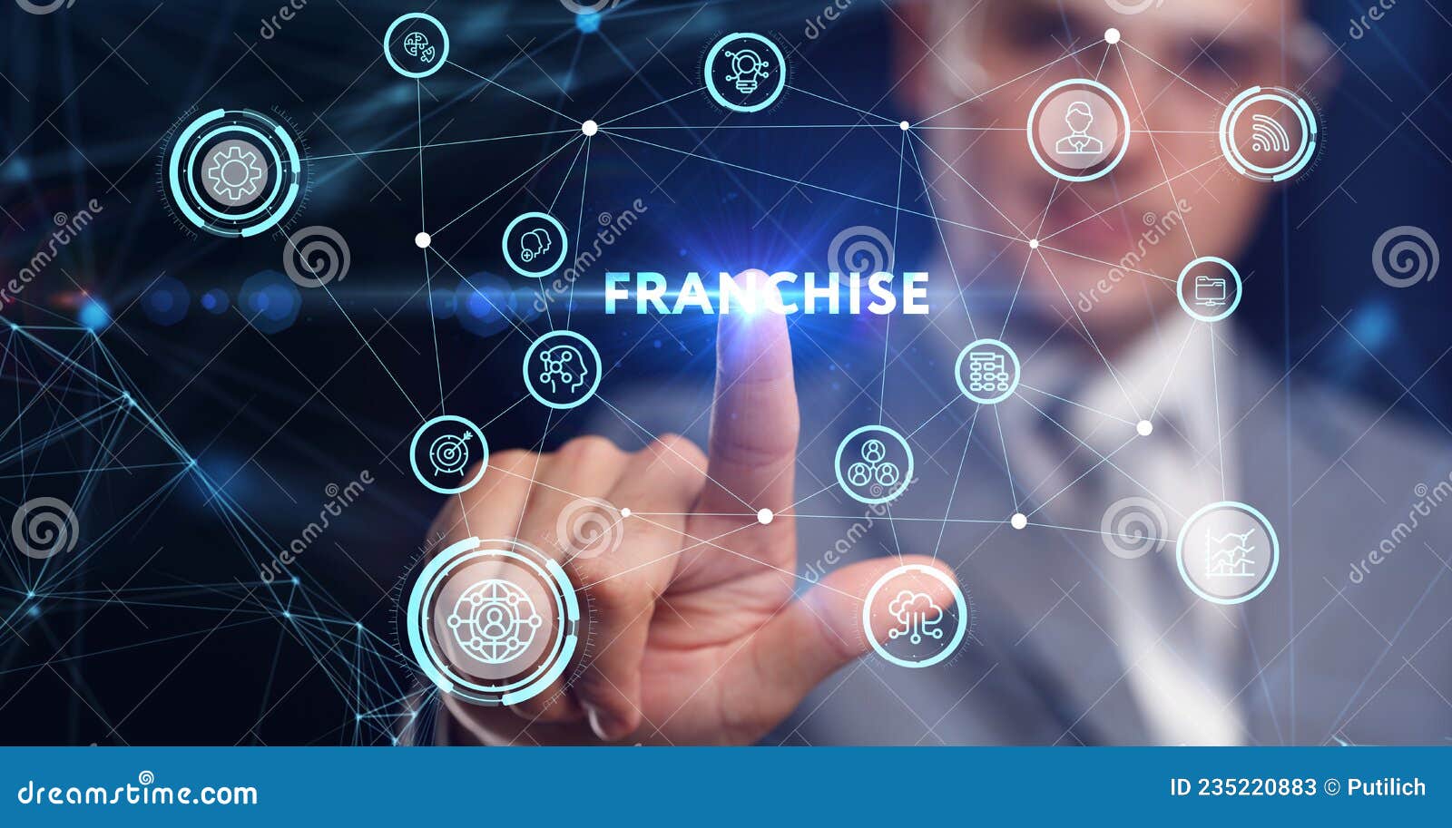 Franchise Concept. Business, Technology, Internet and Network Concept ...