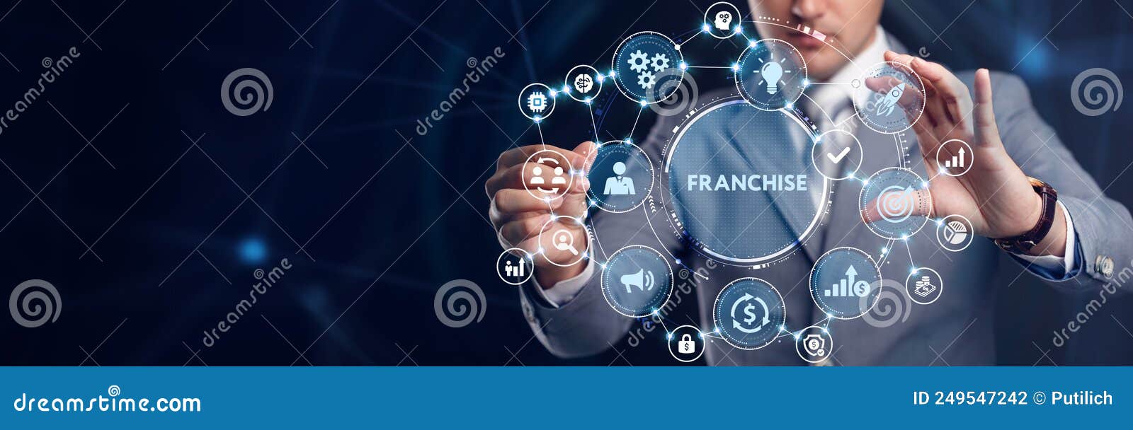 Franchise Concept. Business, Technology, Internet and Network Concept ...