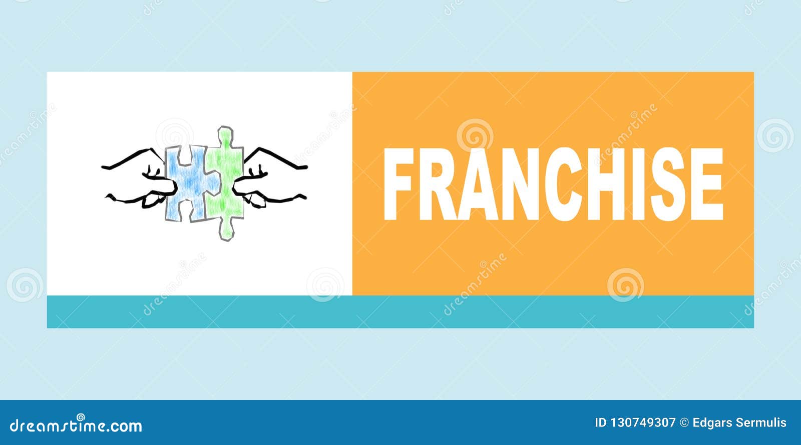 Franchise Concept. Illustration with Different Colored Squares Stock ...