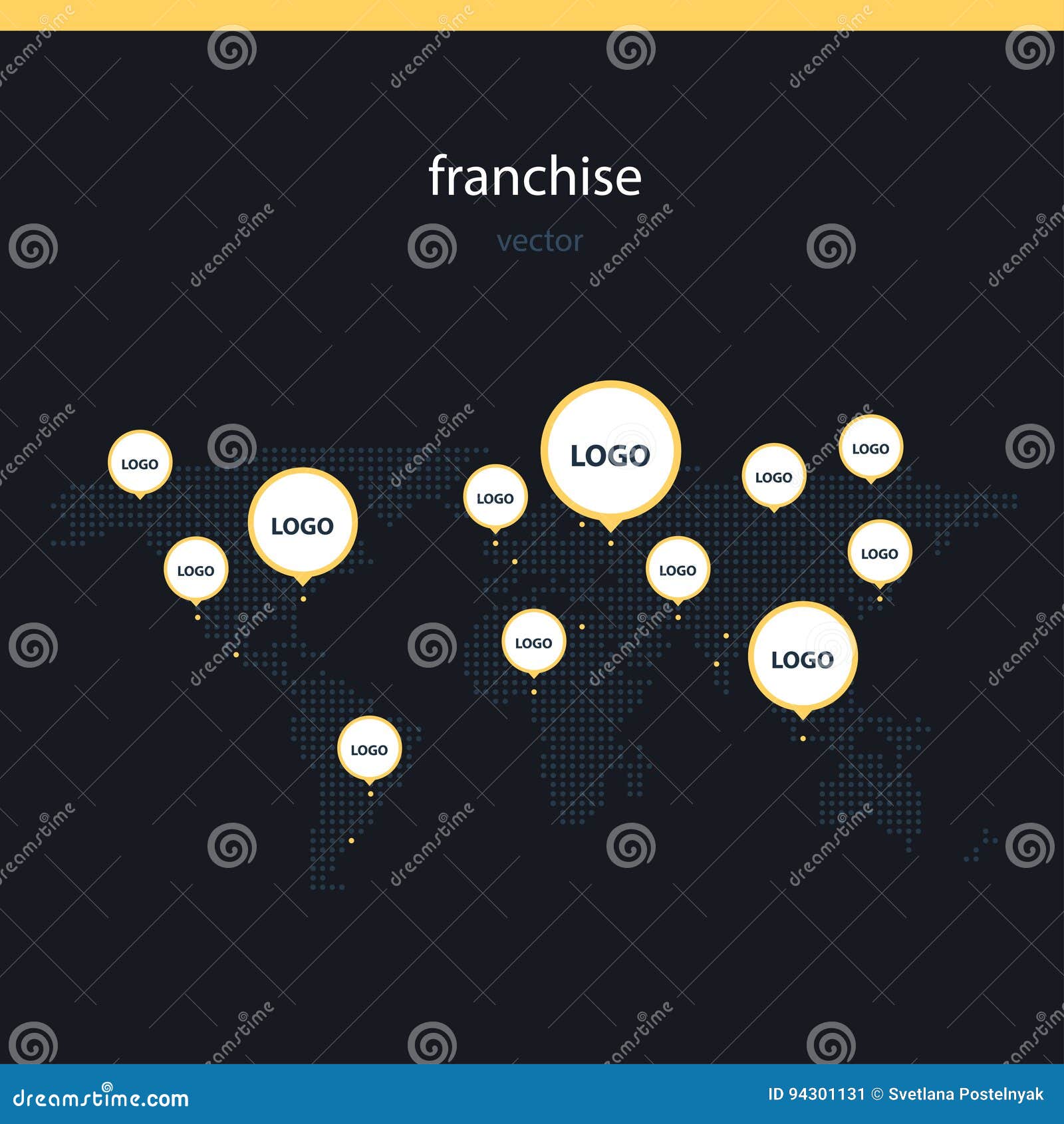 Franchise Worldwide Flat Vector Illustration Stock Vector ...