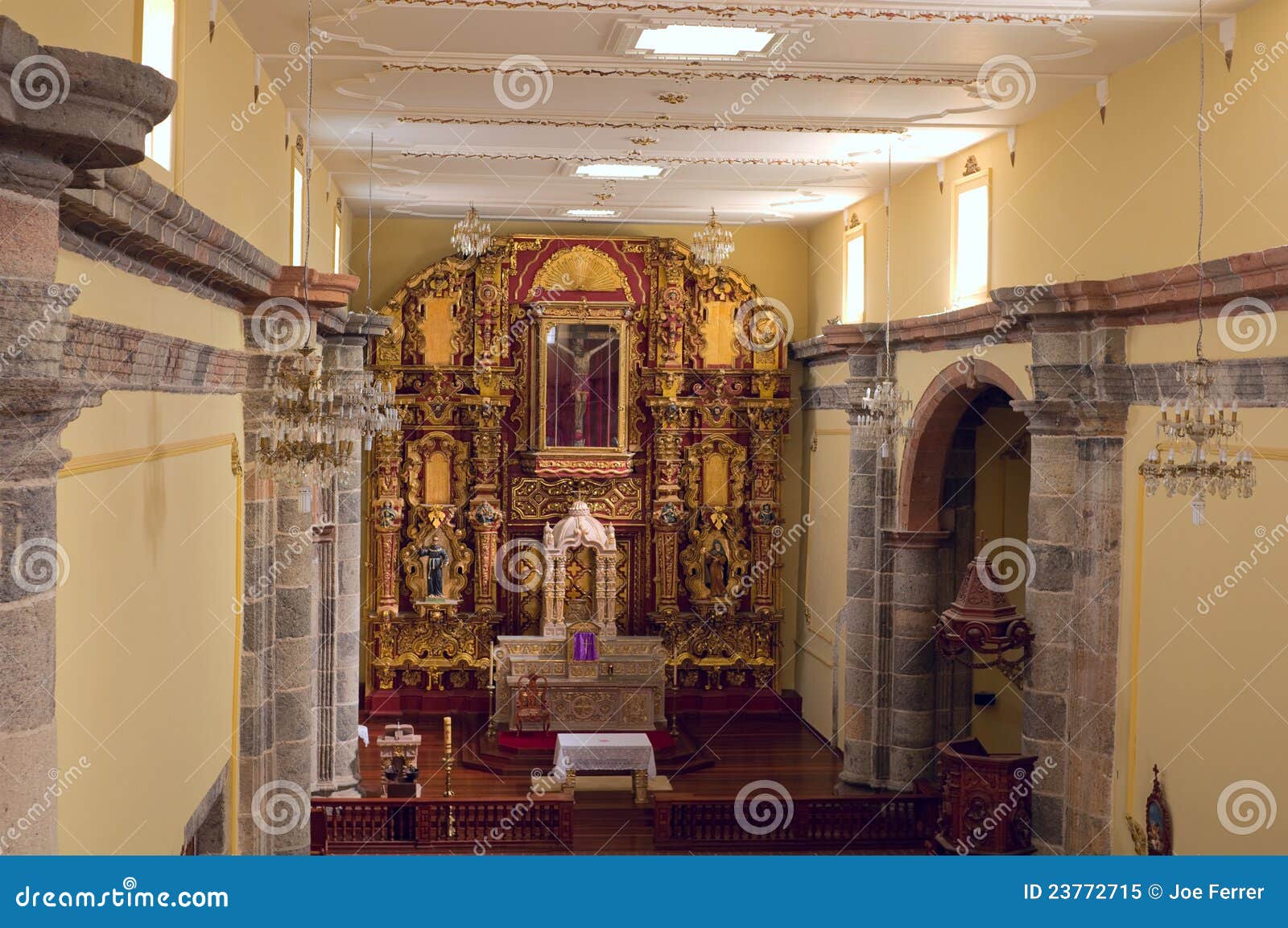 Franciscan Monastery Church Alter at Amacueca Stock Image - Image of ...