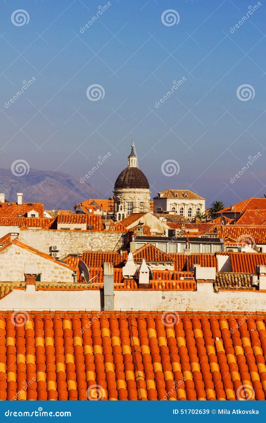 Franciscan Monastery Tower in Dubrovnik Stock Image - Image of house ...