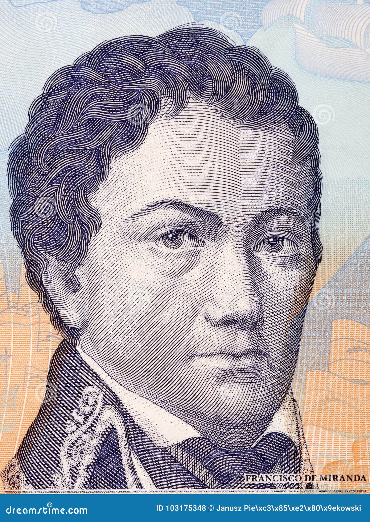 Francisco De Miranda Portret Zdjęcie Stock - Obraz złożonej z biznes ...