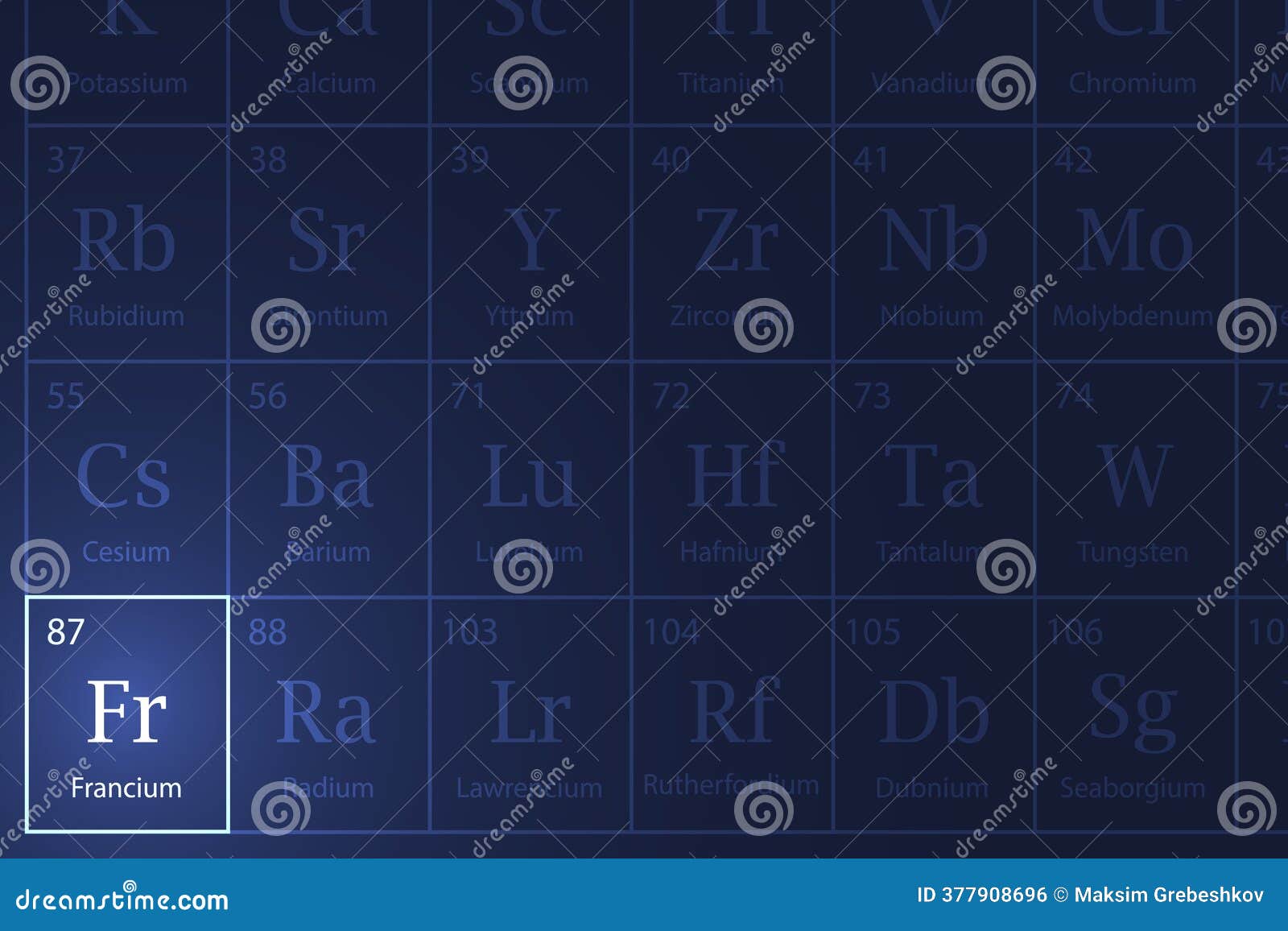 Francium Element From The Periodic Table Royalty-Free Stock Image ...