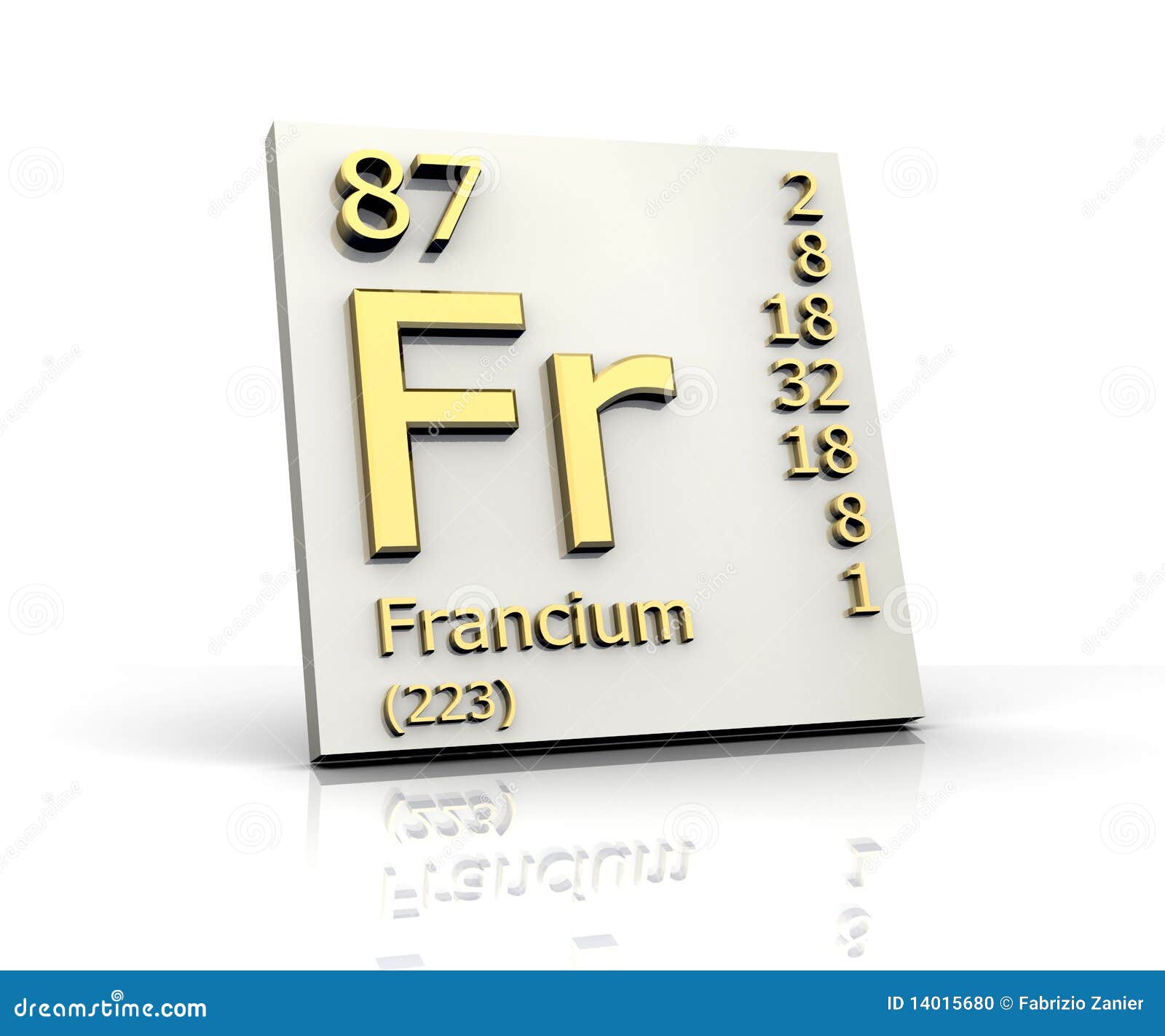 Francium Form Periodic Table of Elements Stock Illustration ...