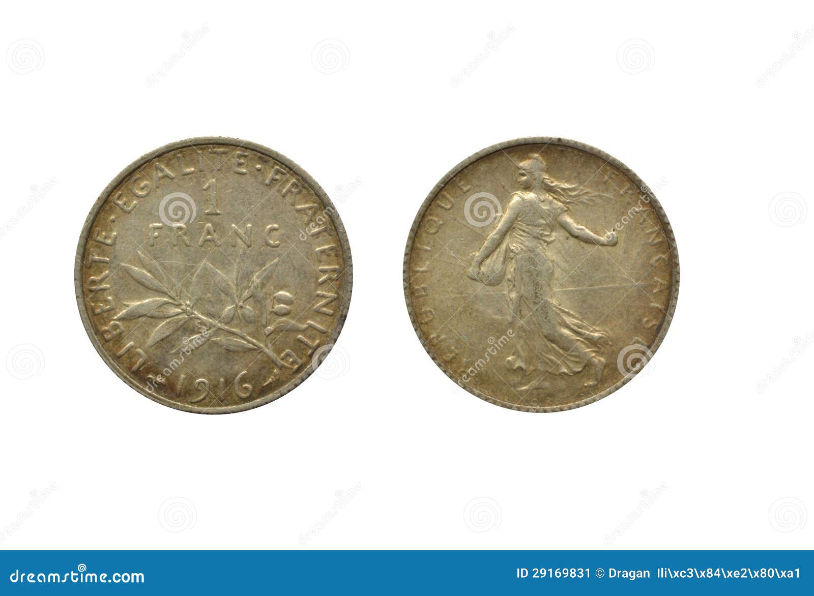 Franco francés 1916 imagen de archivo. Imagen de francia - 29169831