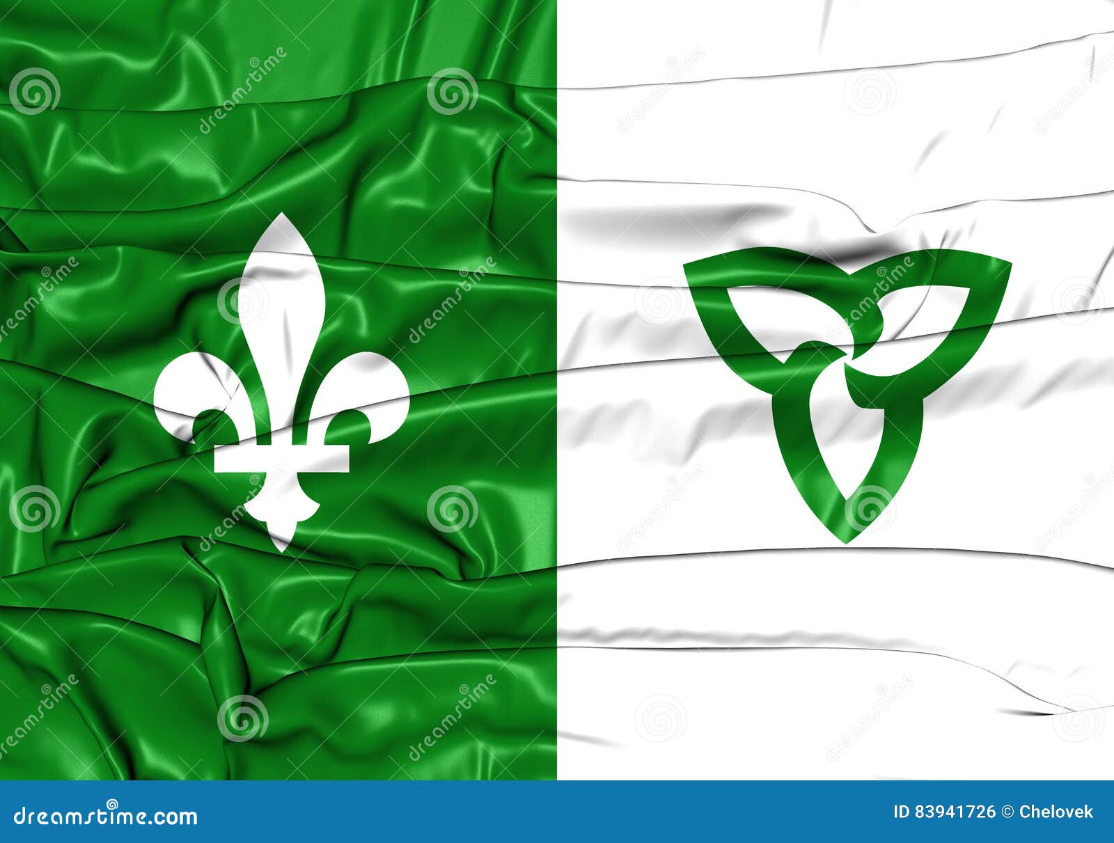 Franco-Ontarian Flagga Ontario Kanada Stock Illustrationer ...