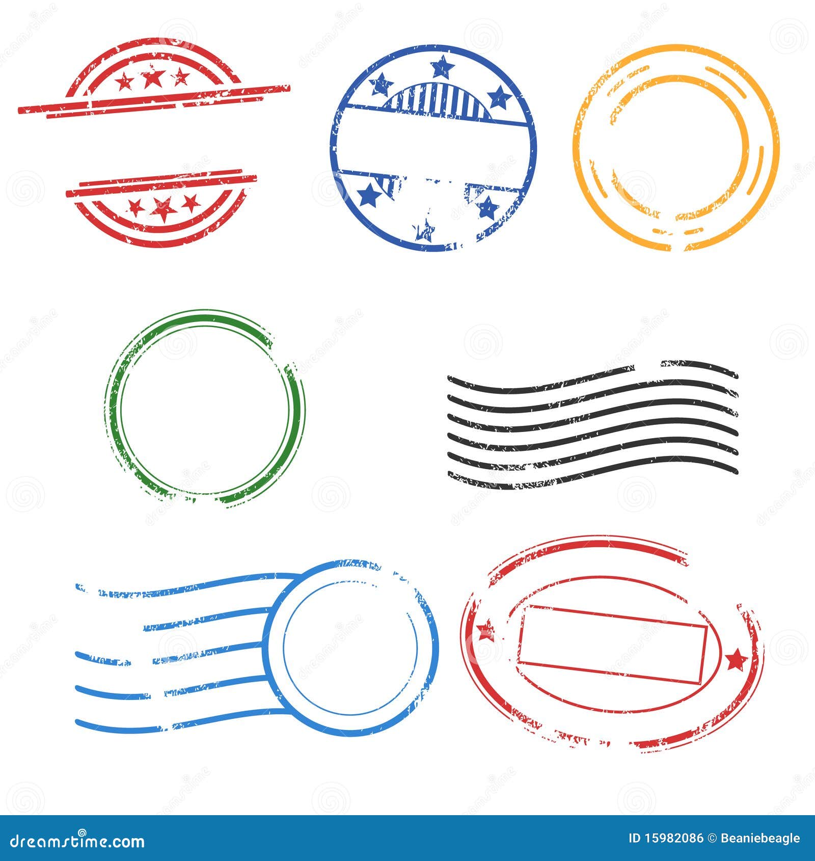 Francobolli di gomma illustrazione vettoriale. Illustrazione di ...