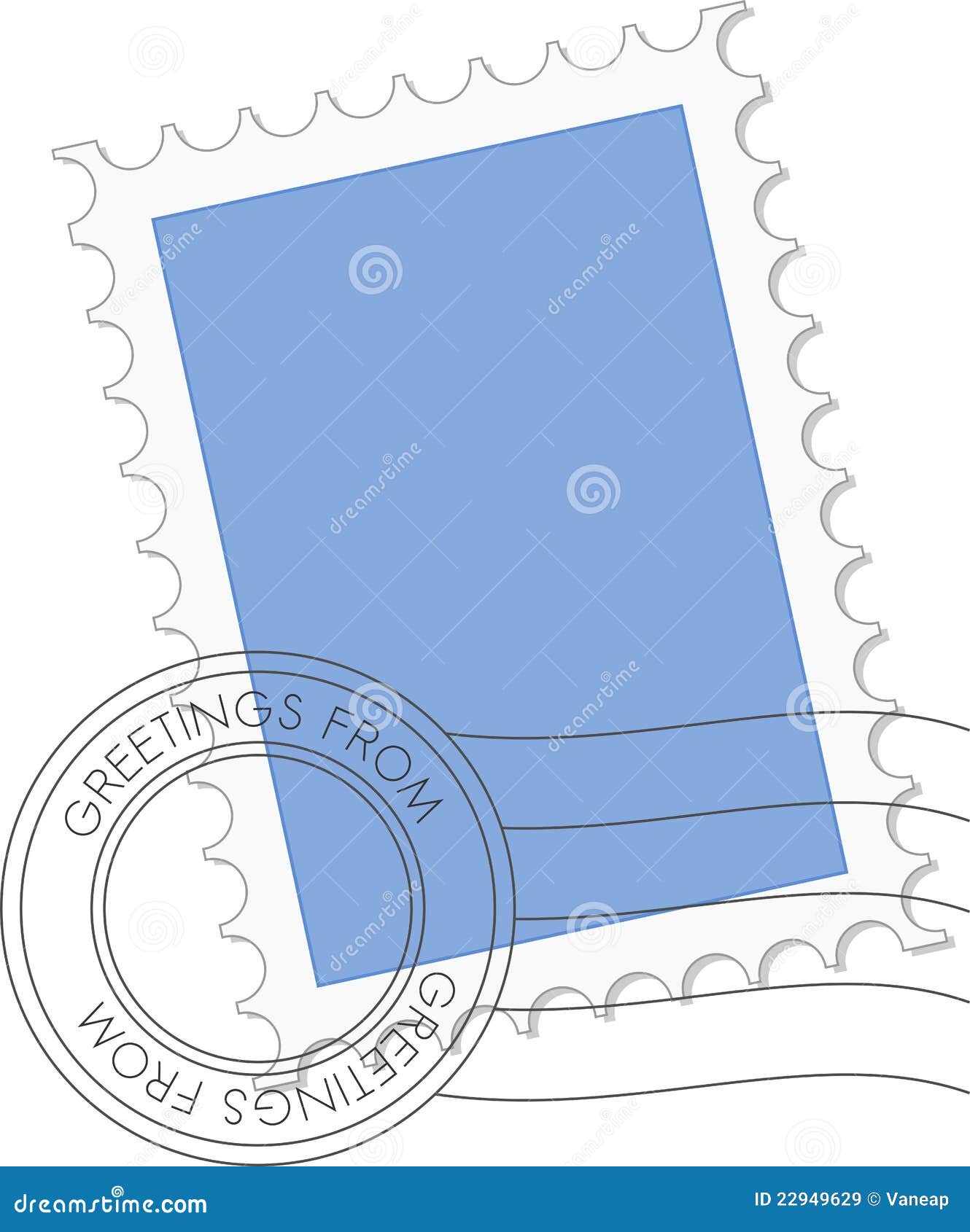 Francobollo nel vettore illustrazione vettoriale. Illustrazione di ...