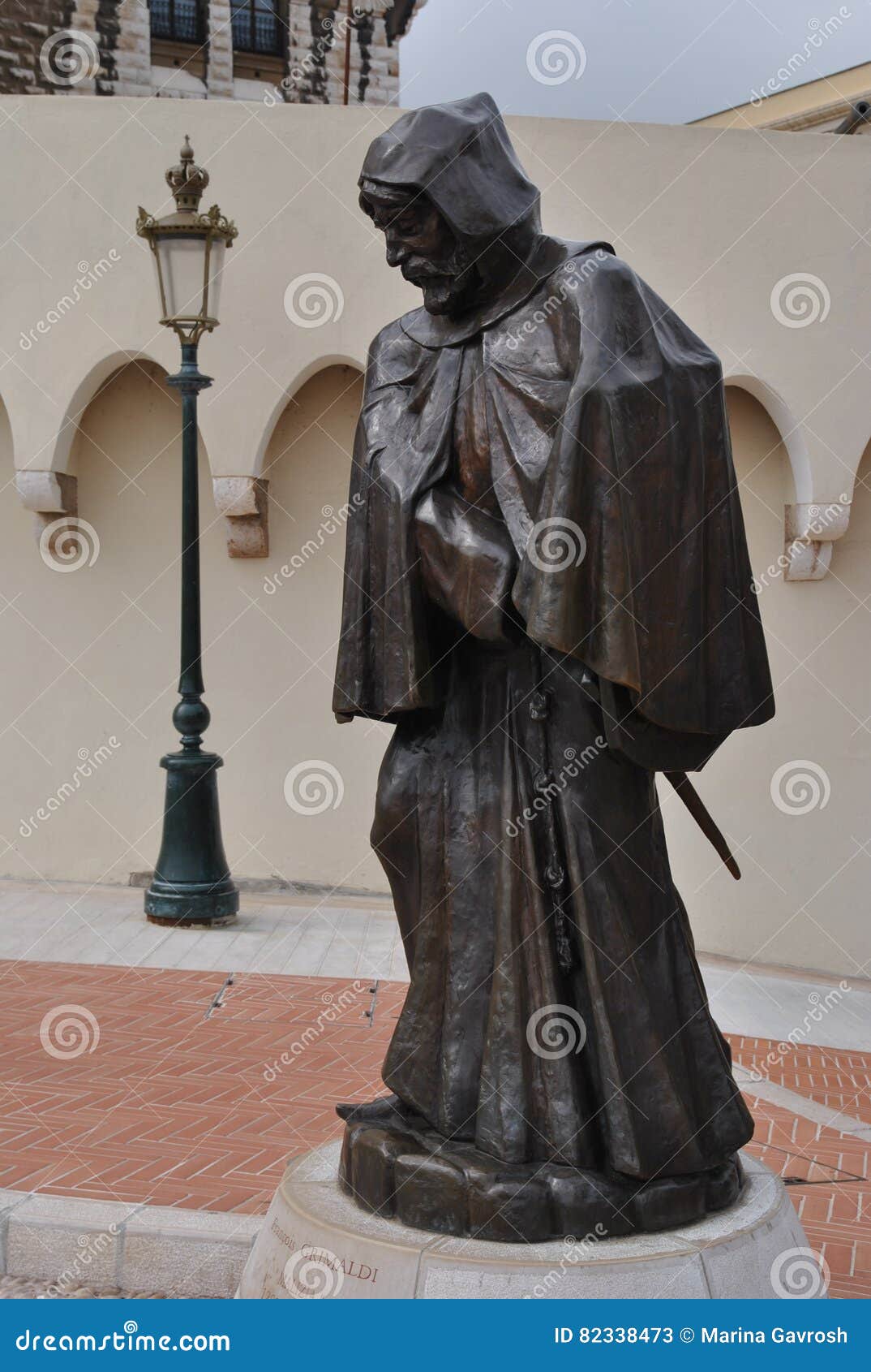 Francois Grimaldi Statue, Prince Palace, Monte Carlo, Monaco. Editorial ...