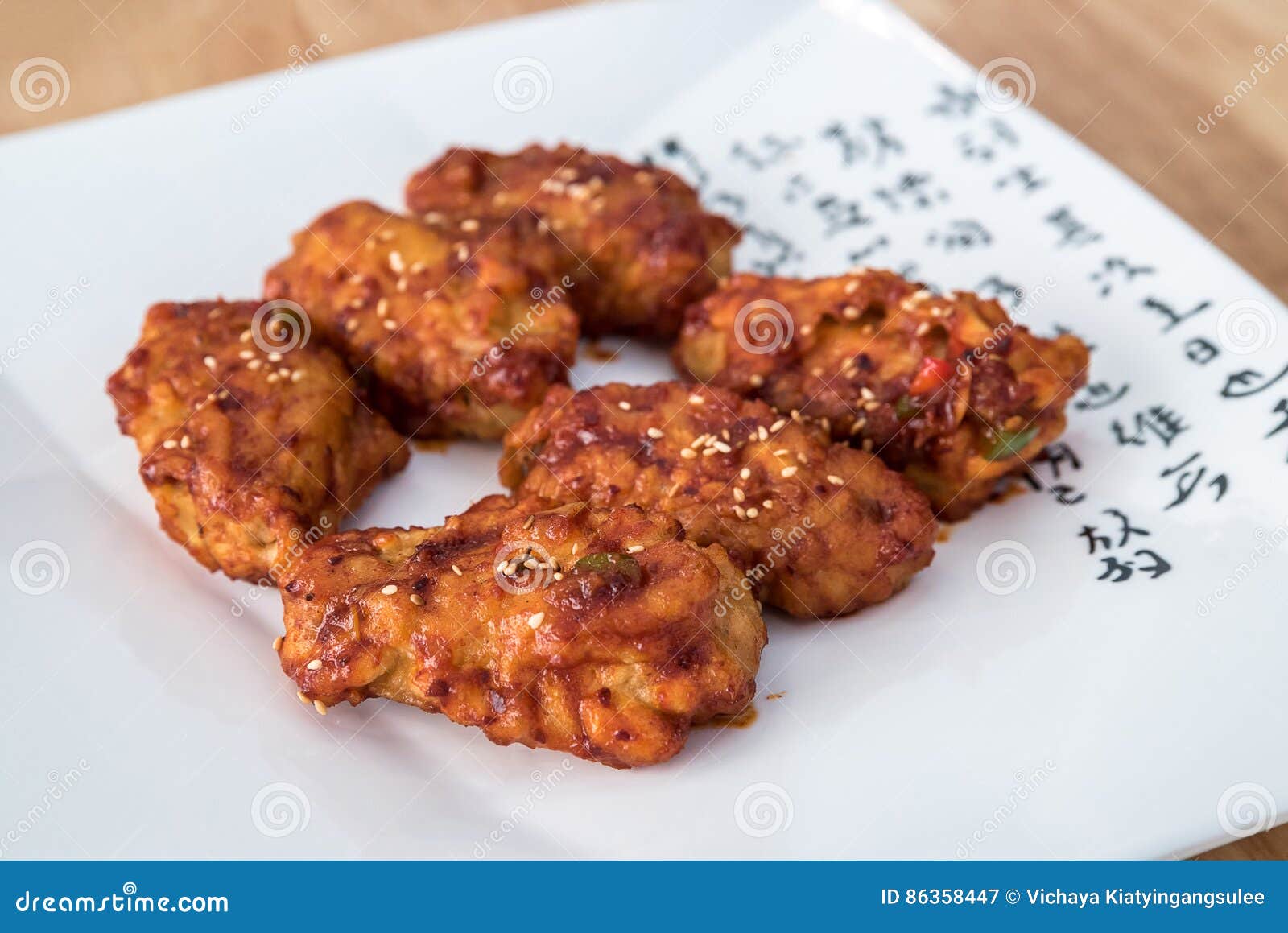 Frango Frito Coreano Picante Imagem de Stock - Imagem de galinha ...