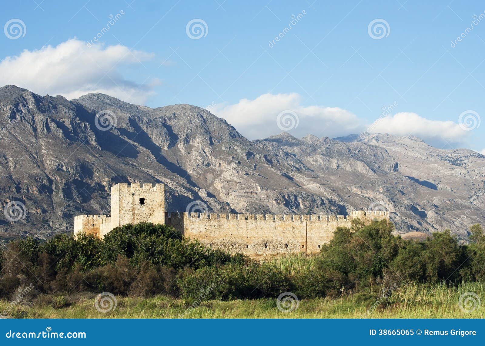 Frangocastello Castle - RAW Format Stock Image - Image of crete ...