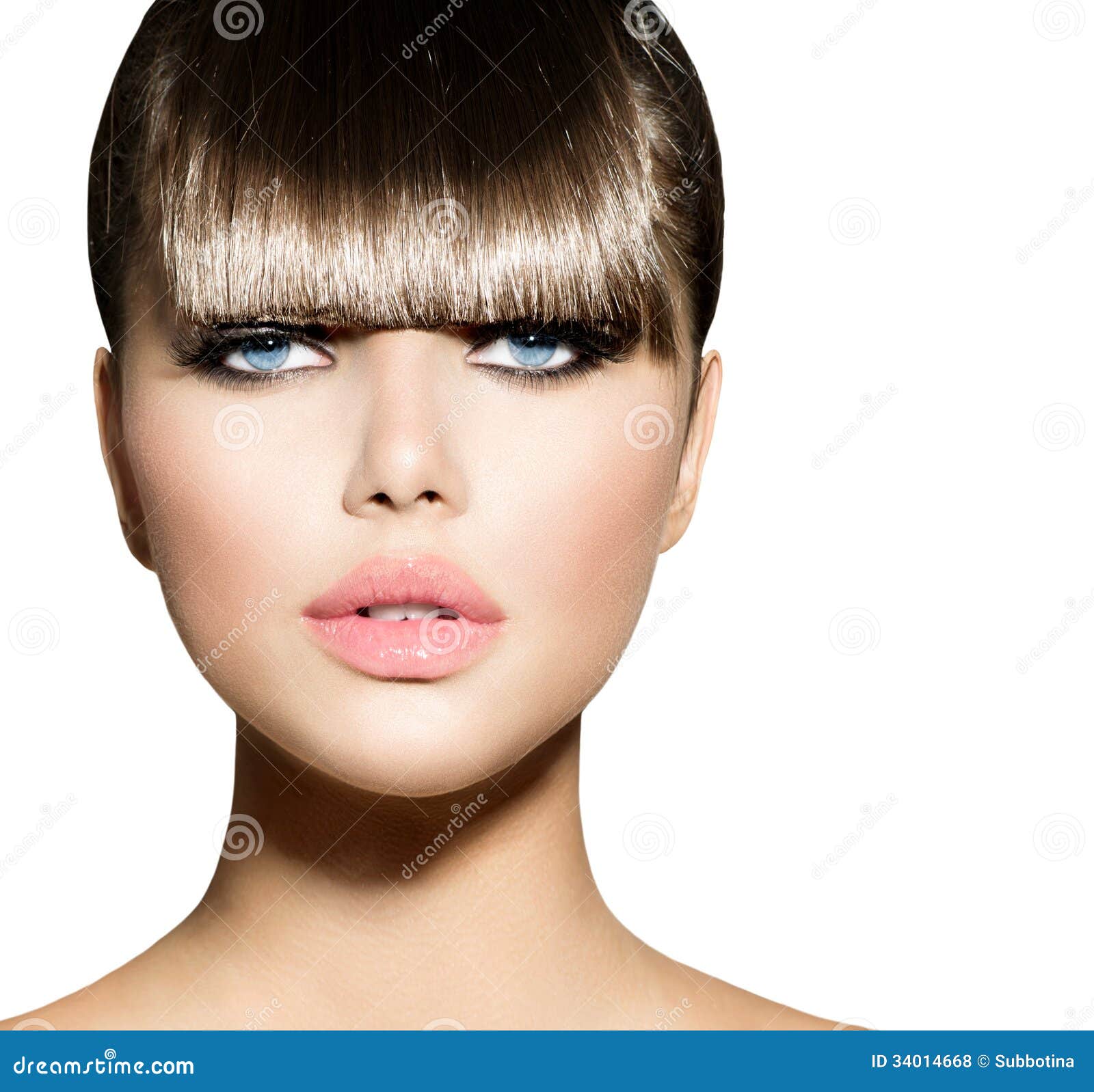 Franja. Modelo De Forma Girl Foto de Stock - Imagem de franja, retrato ...