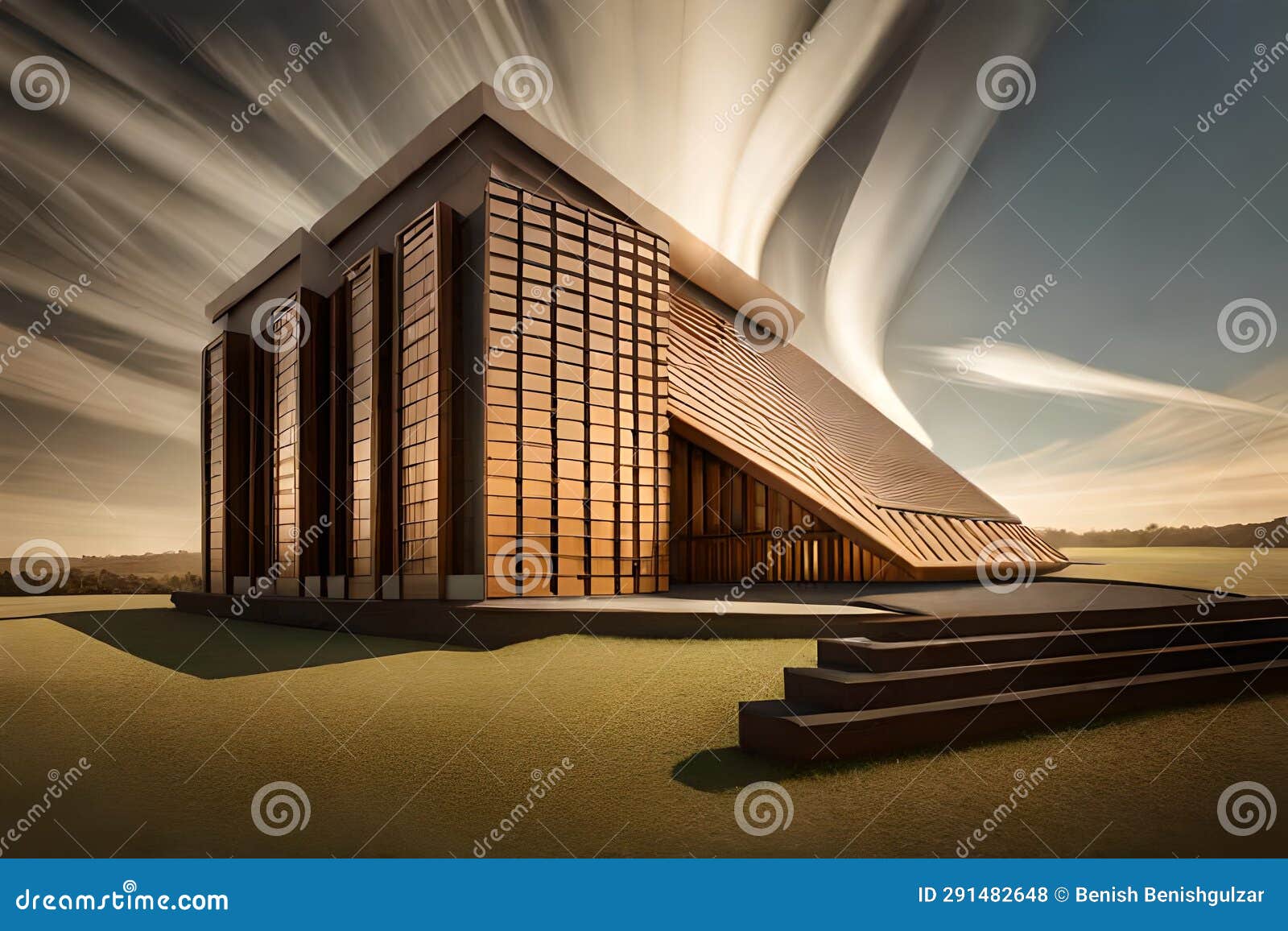 Frank Lloyd Wright Buit a Cathoclic Church Low, Horizontal Lines of the Prairie Style,Ai ...