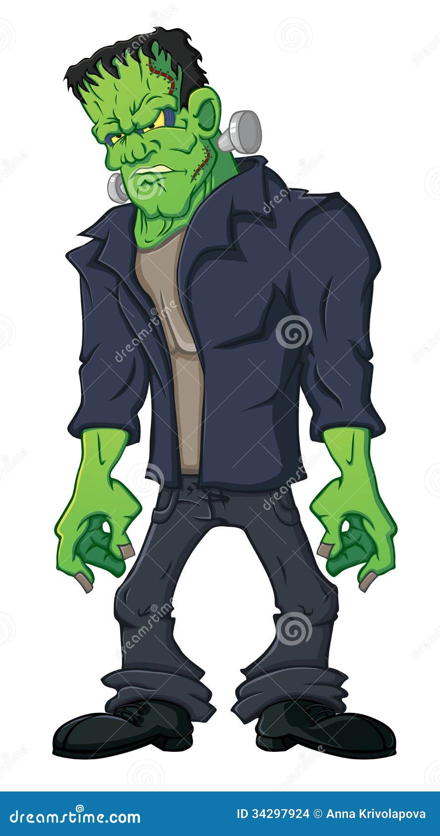 Frankenstein stock vector. Illustration of horrible, cartoon - 34297924