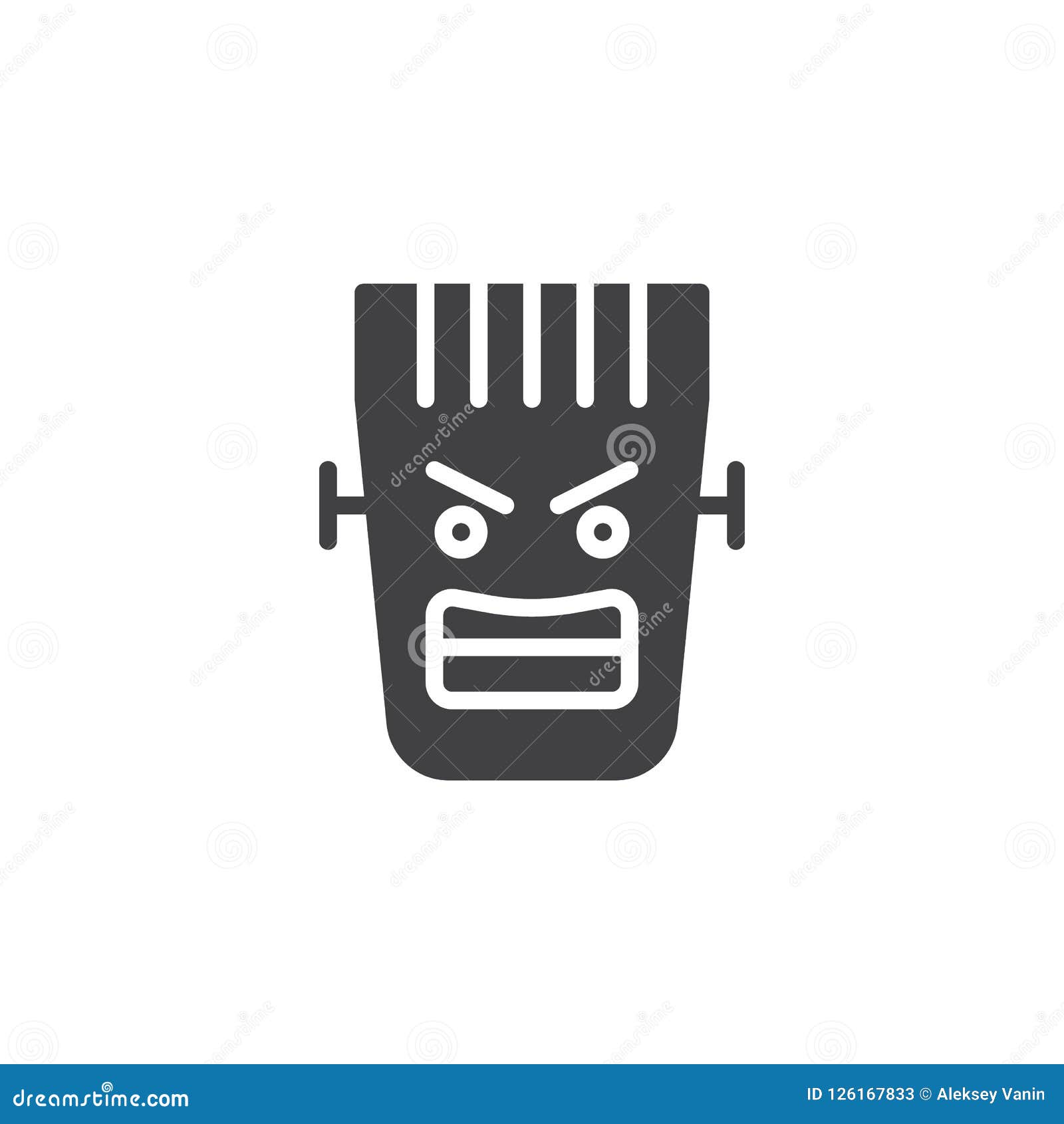 Frankenstein Head Vector Icon Stock Vector - Illustration of ...