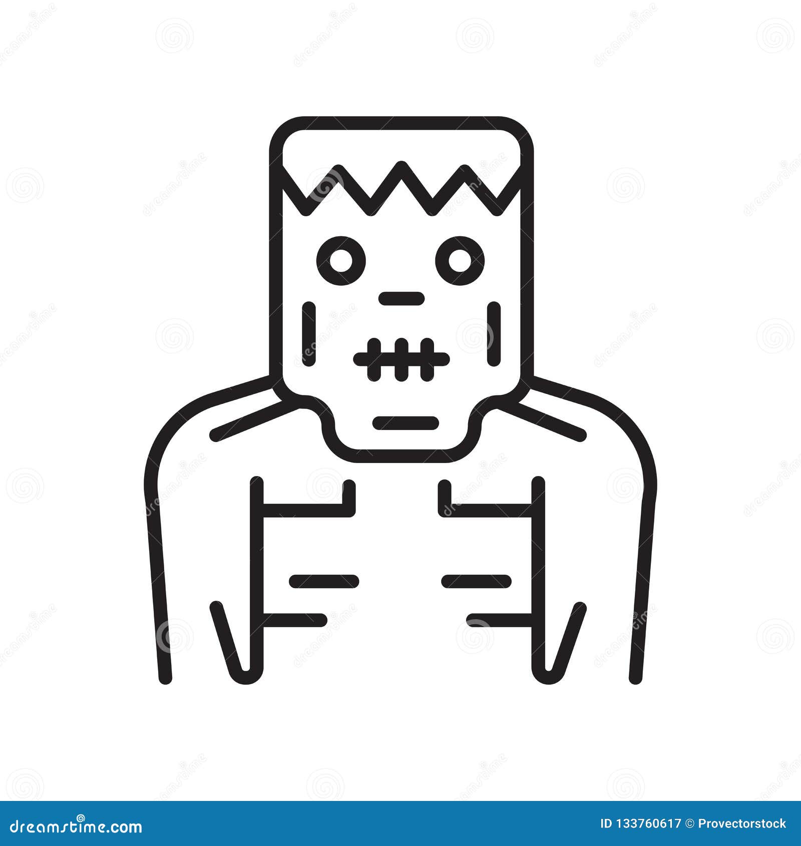 Frankenstein Icon Vector Sign and Symbol Isolated on White Background ...