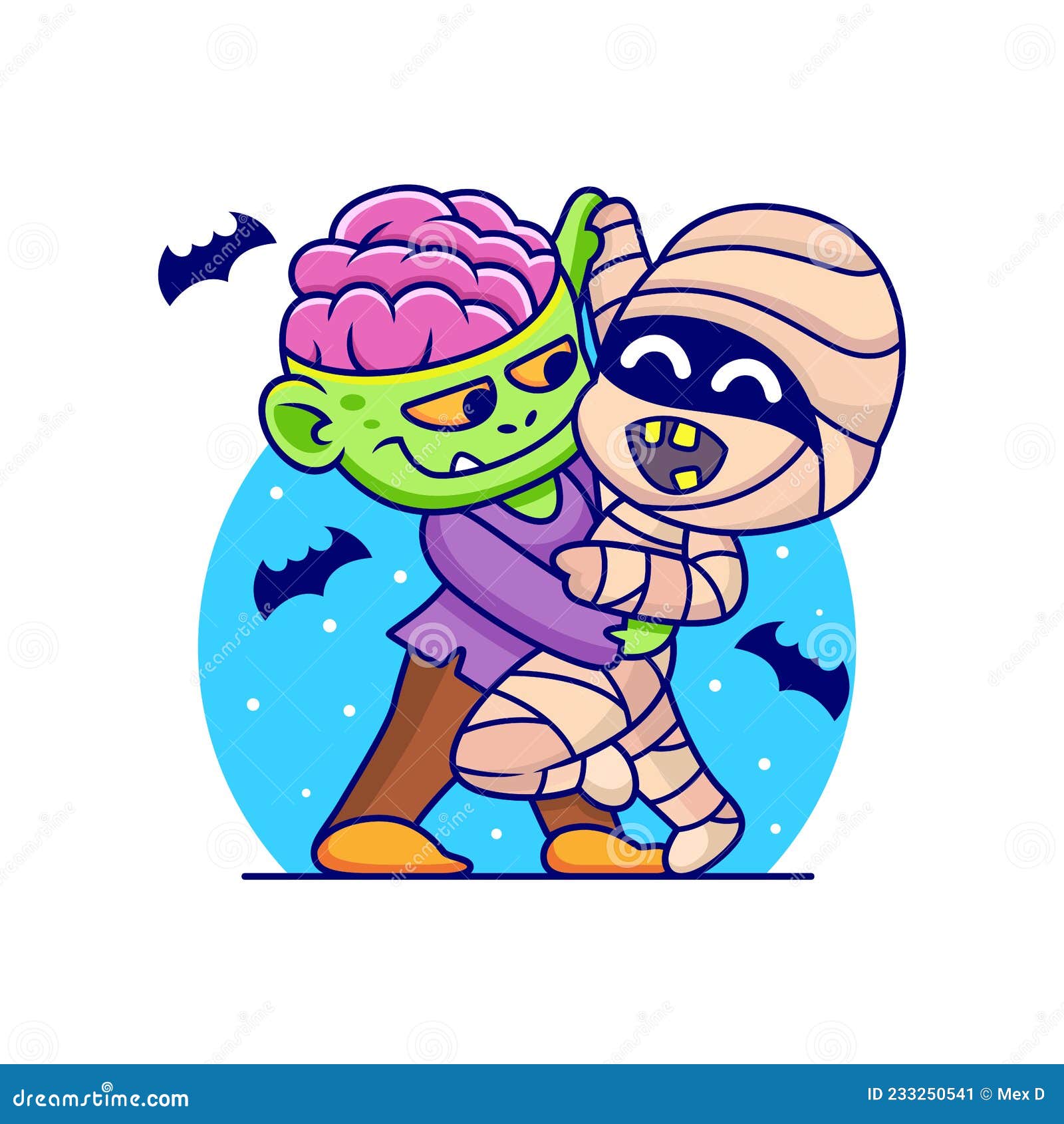 Dancing Mummy Vector Illustration | CartoonDealer.com #76490986