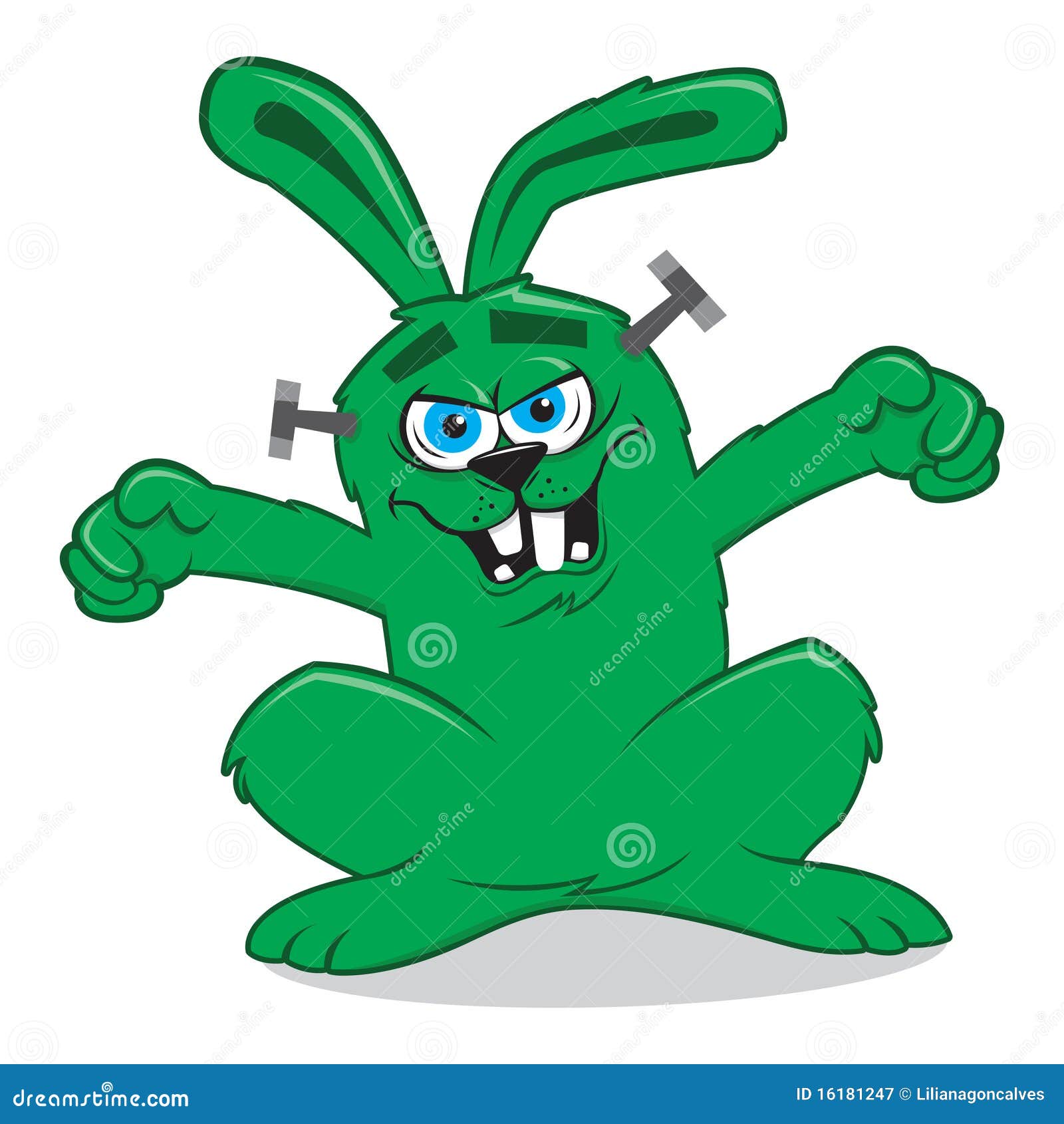 Frankenstein rabbit stock vector. Illustration of spooky - 16181247