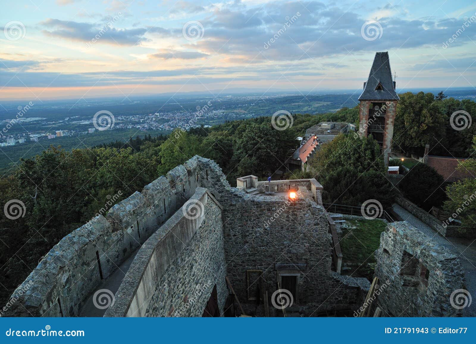 Frankensteins Castle in the Evening Stock Image - Image of medieval ...