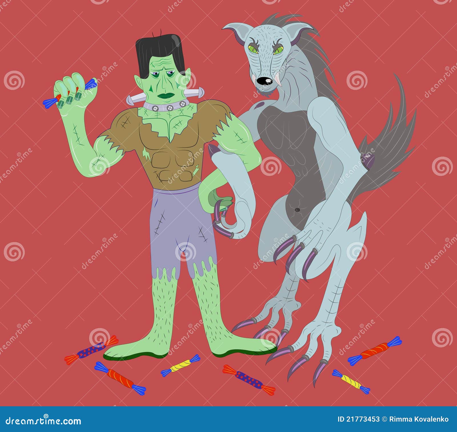 Werewolf And Frankenstein Worksheet. Education Game For Children. Happy ...