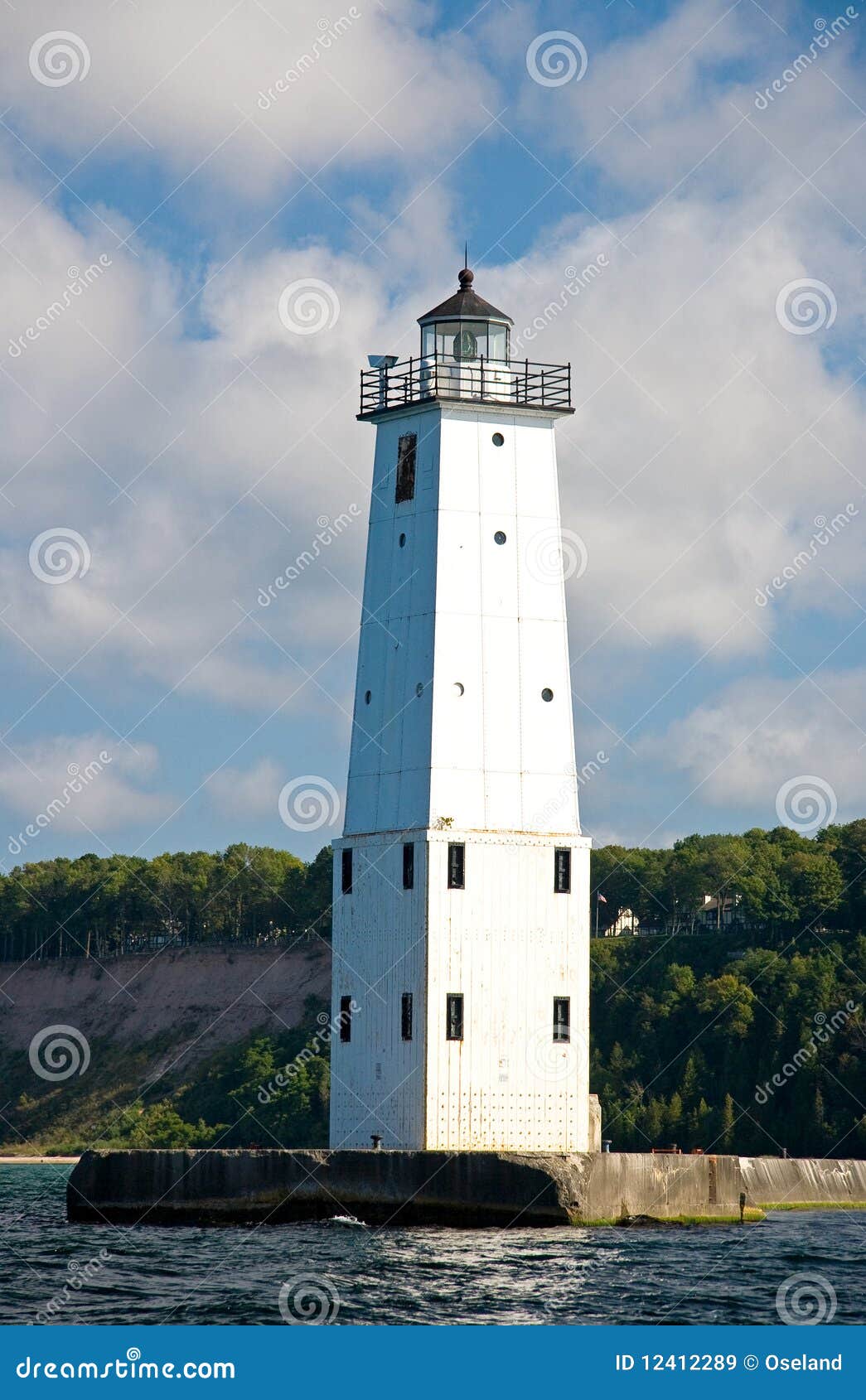 Frankfort Lighthouse stock image. Image of breakwall - 12412289