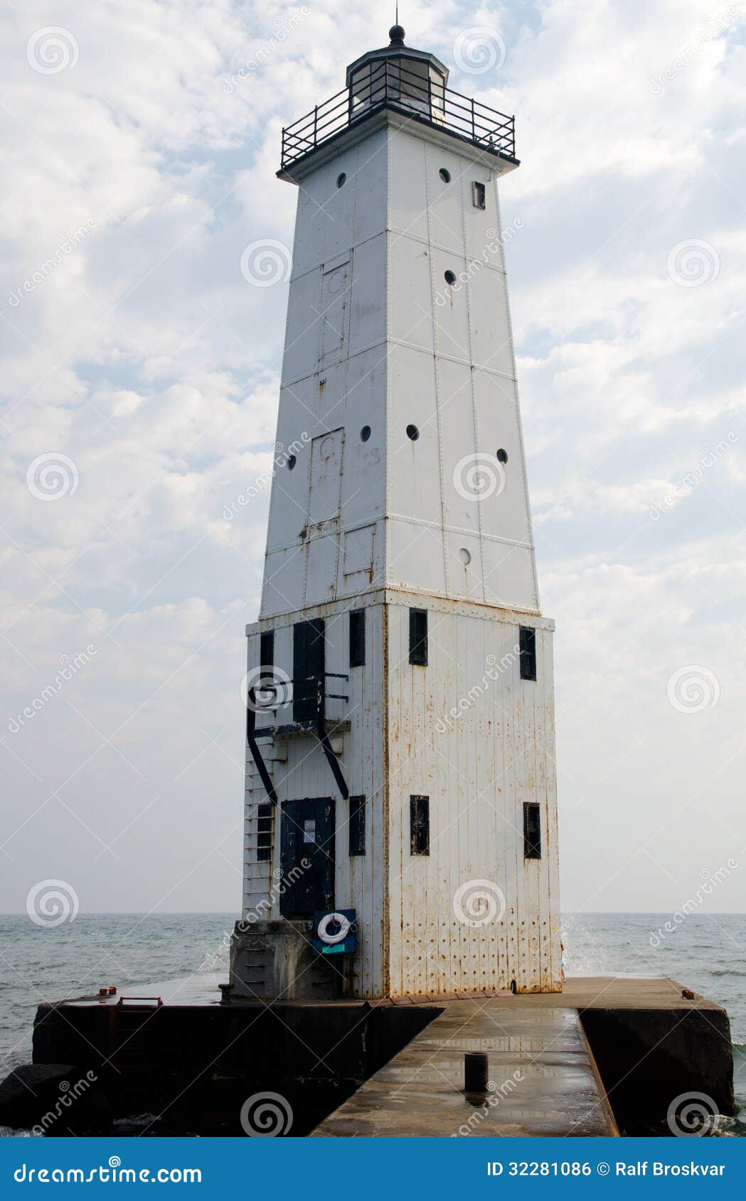 Frankfort North Breakwater Lighthouse, Michigan Stock Photo - Image of ...