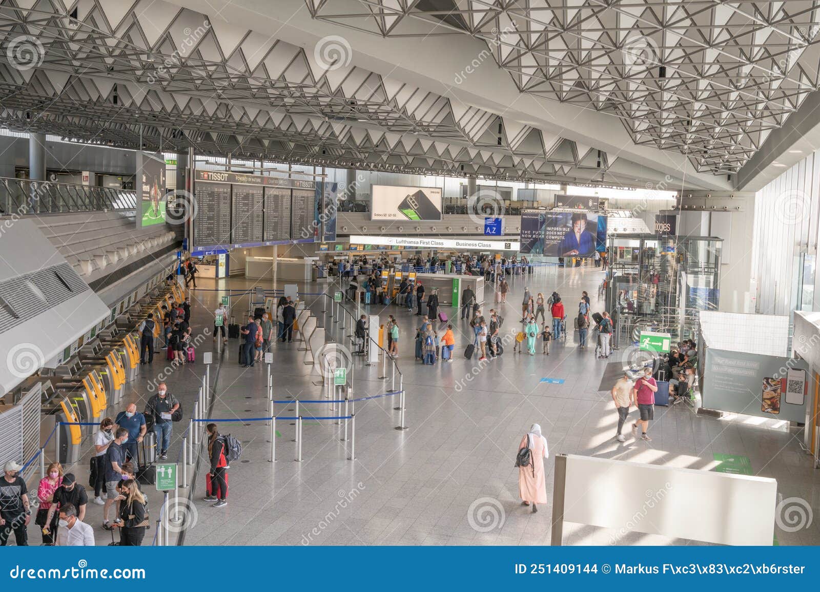 Frankfurt Airport Terminal 1 of the Airport Inside Editorial Stock ...