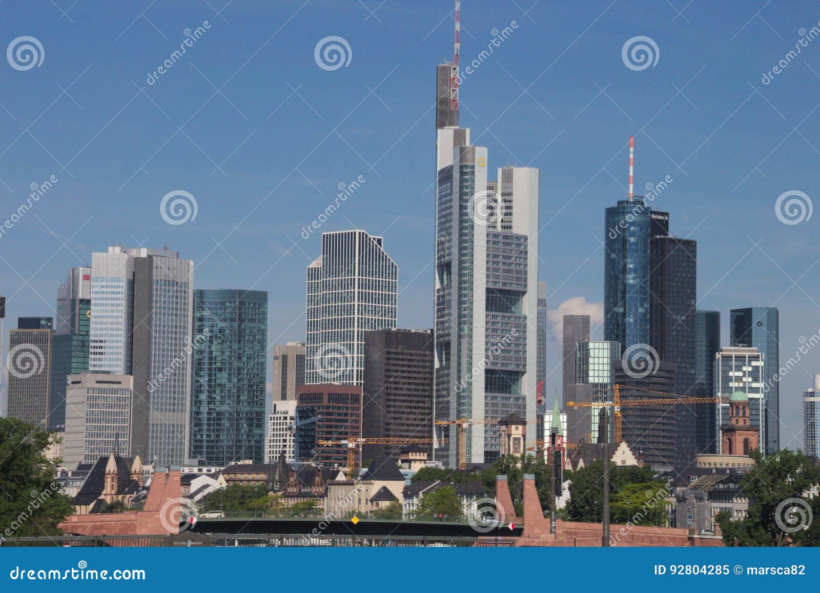 Frankfurt Beautiful Summer with High-rise and Main #7 Editorial Image ...