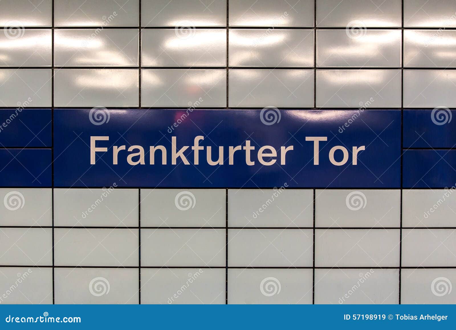 Frankfurt Gate Subway Station Sign in Berlin Germany Stock Image ...