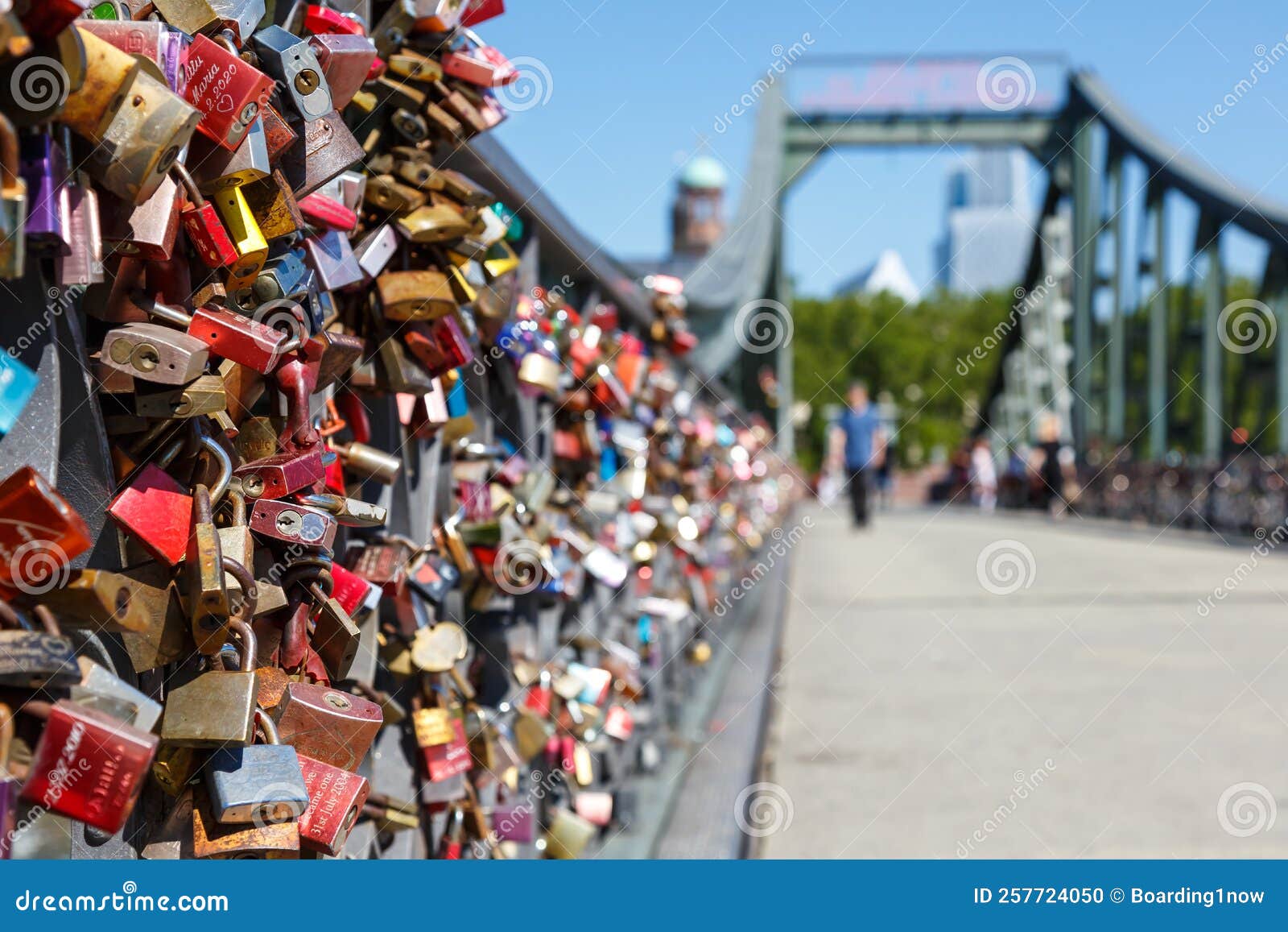 Eiserner Steg, Famous Iron Footbridge Crosses River Main In Frankfurt ...