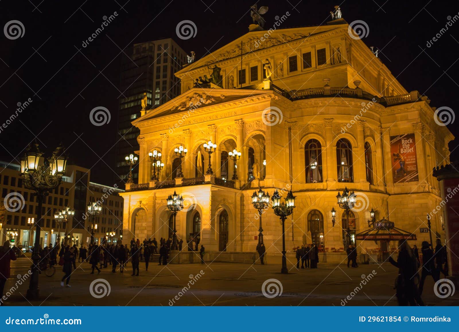 FRANKFURT - MAR 2: Alte Oper at Night on March 2, 2013 in Frankfurt ...