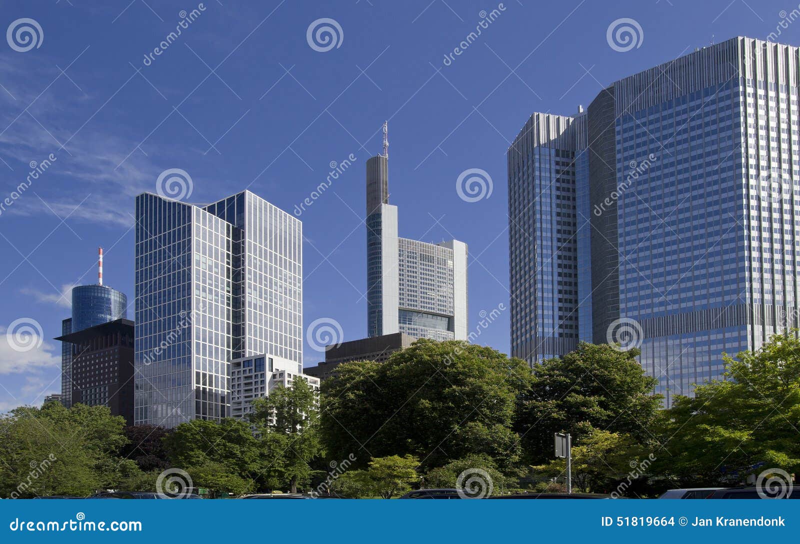 Frankfurt Office Buildings, Germany Stock Photo - Image of office, high ...