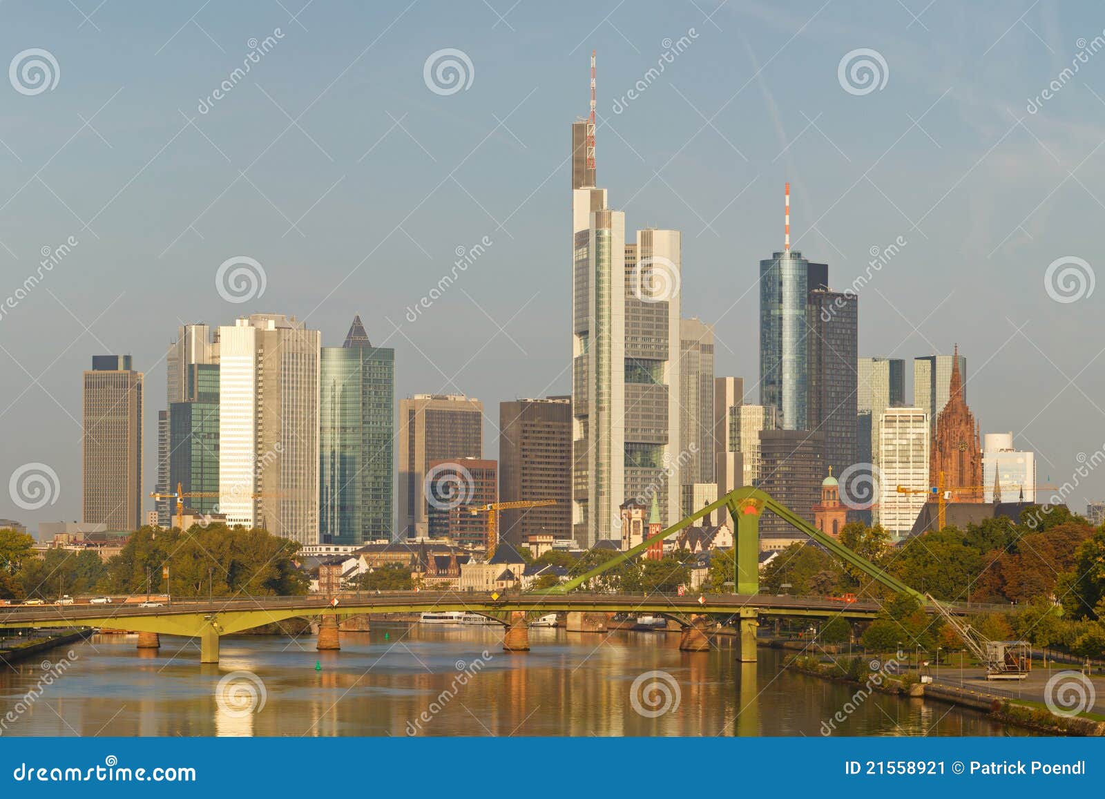 Frankfurt Skyline and Financial District Stock Image - Image of ...
