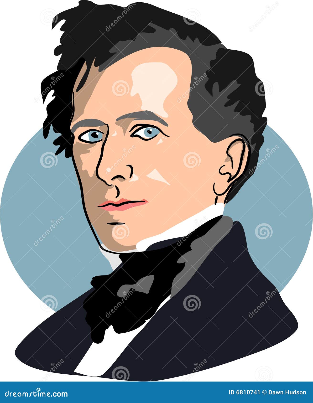 Franklin Pierce, Vintage Illustration | CartoonDealer.com #163245336