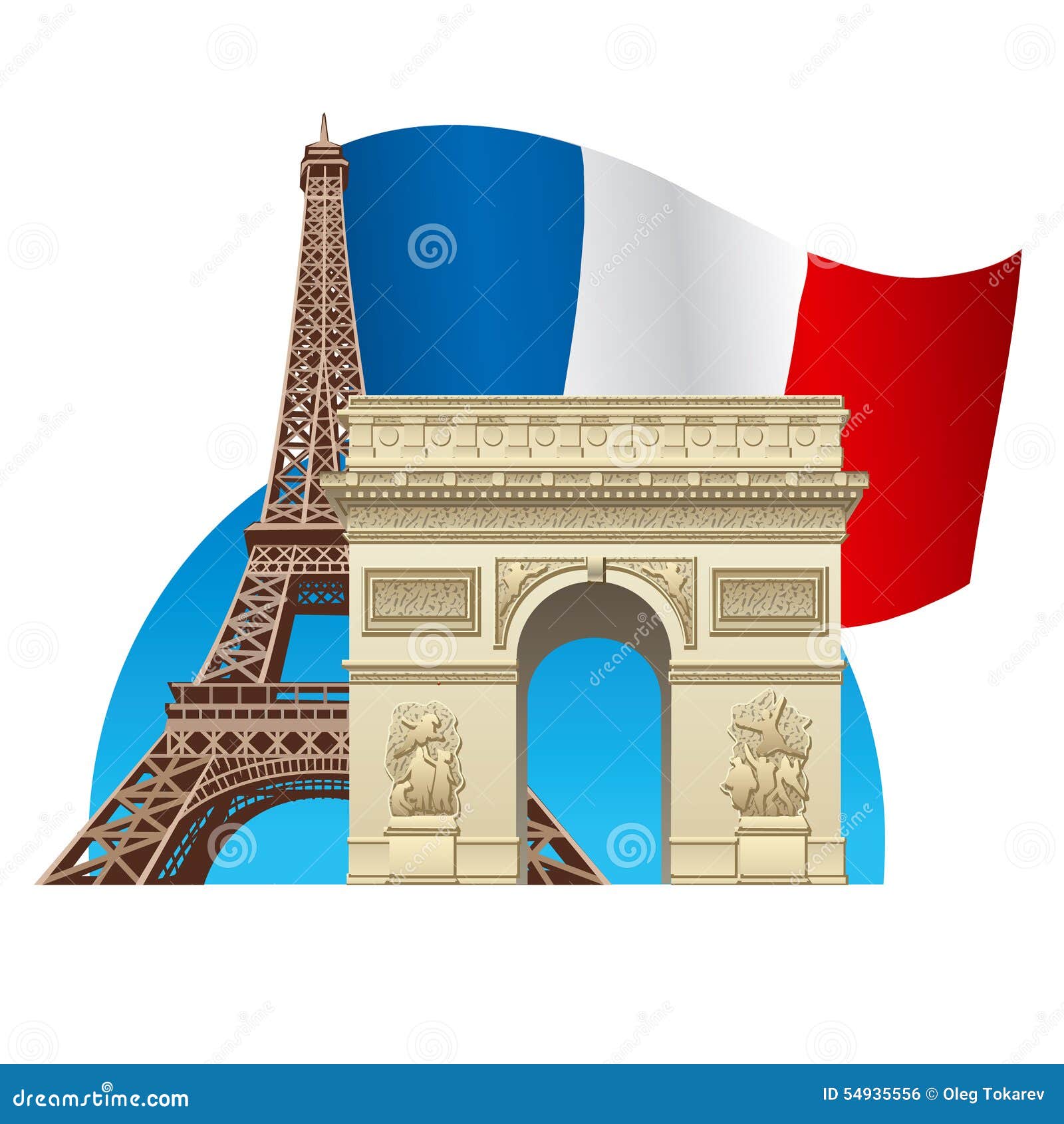 Frankreich-Symbol stock abbildung. Illustration von bedienung - 54935556