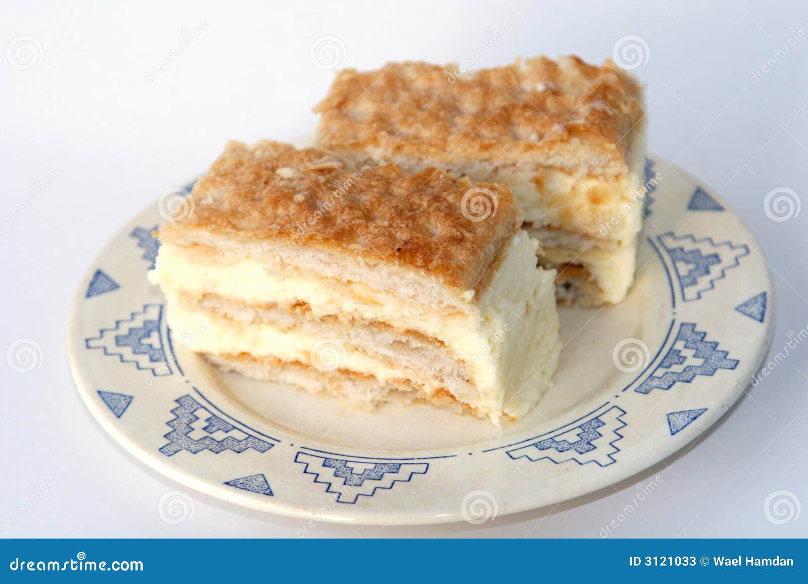 Frans dessert stock afbeelding. Image of thee, vork, vanille - 3121033