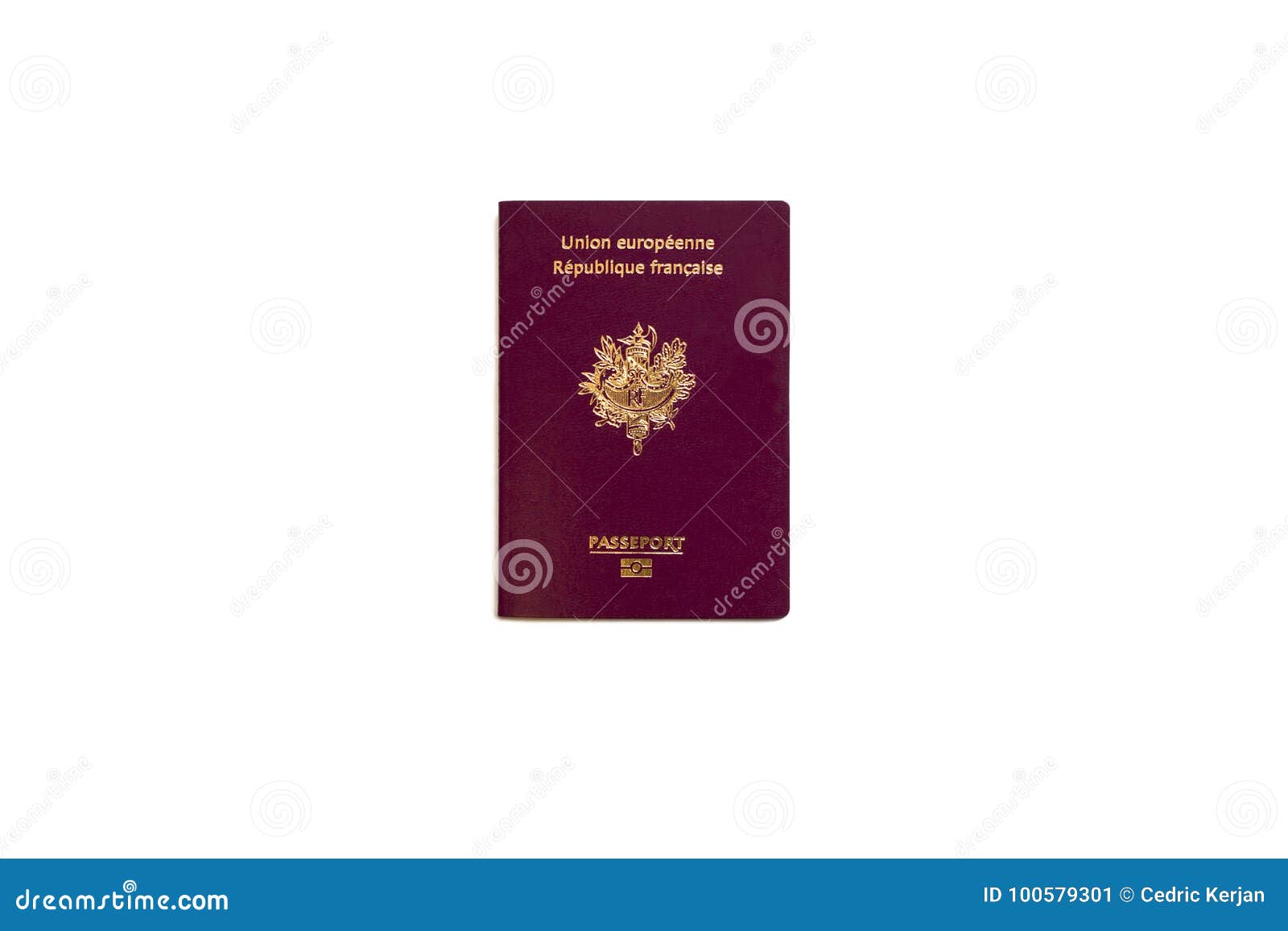Frans paspoort stock afbeelding. Image of frans, geïsoleerd - 100579301