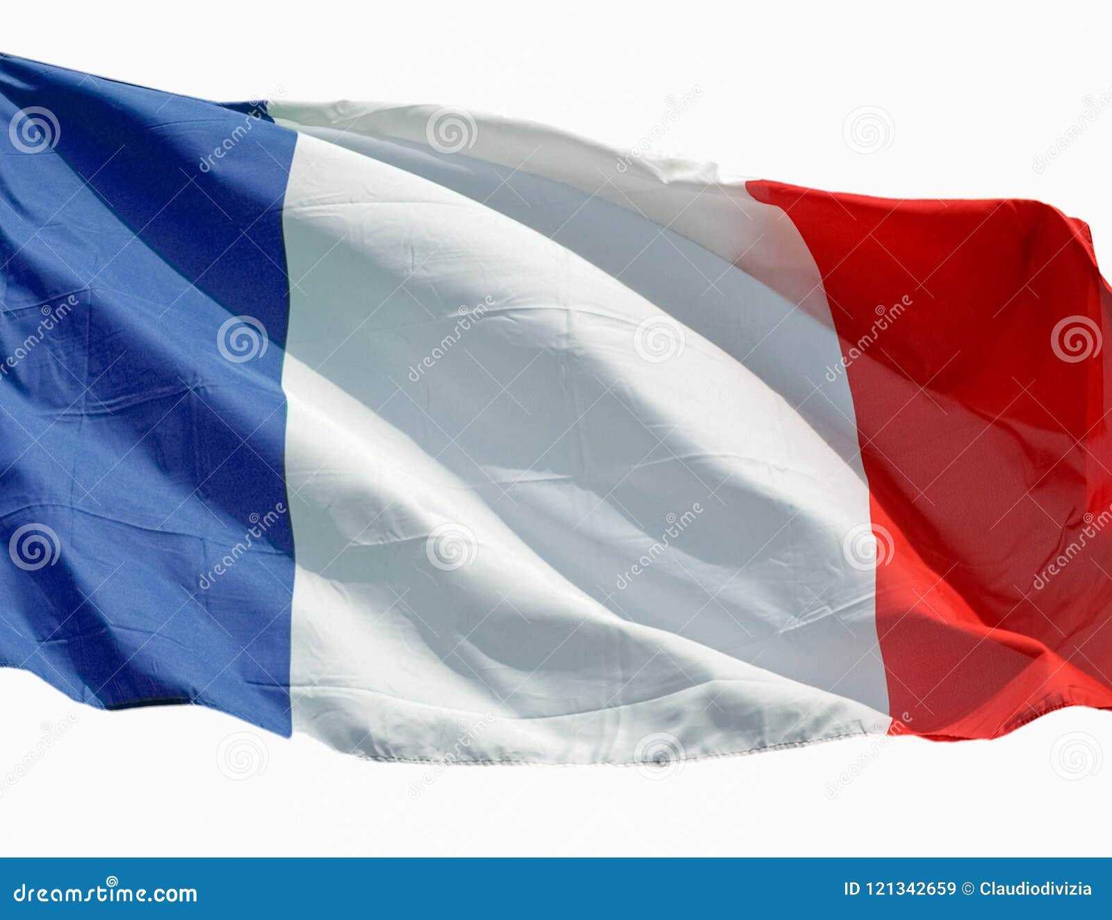 Franse vlag stock afbeelding. Image of vlag, frankrijk - 121342659
