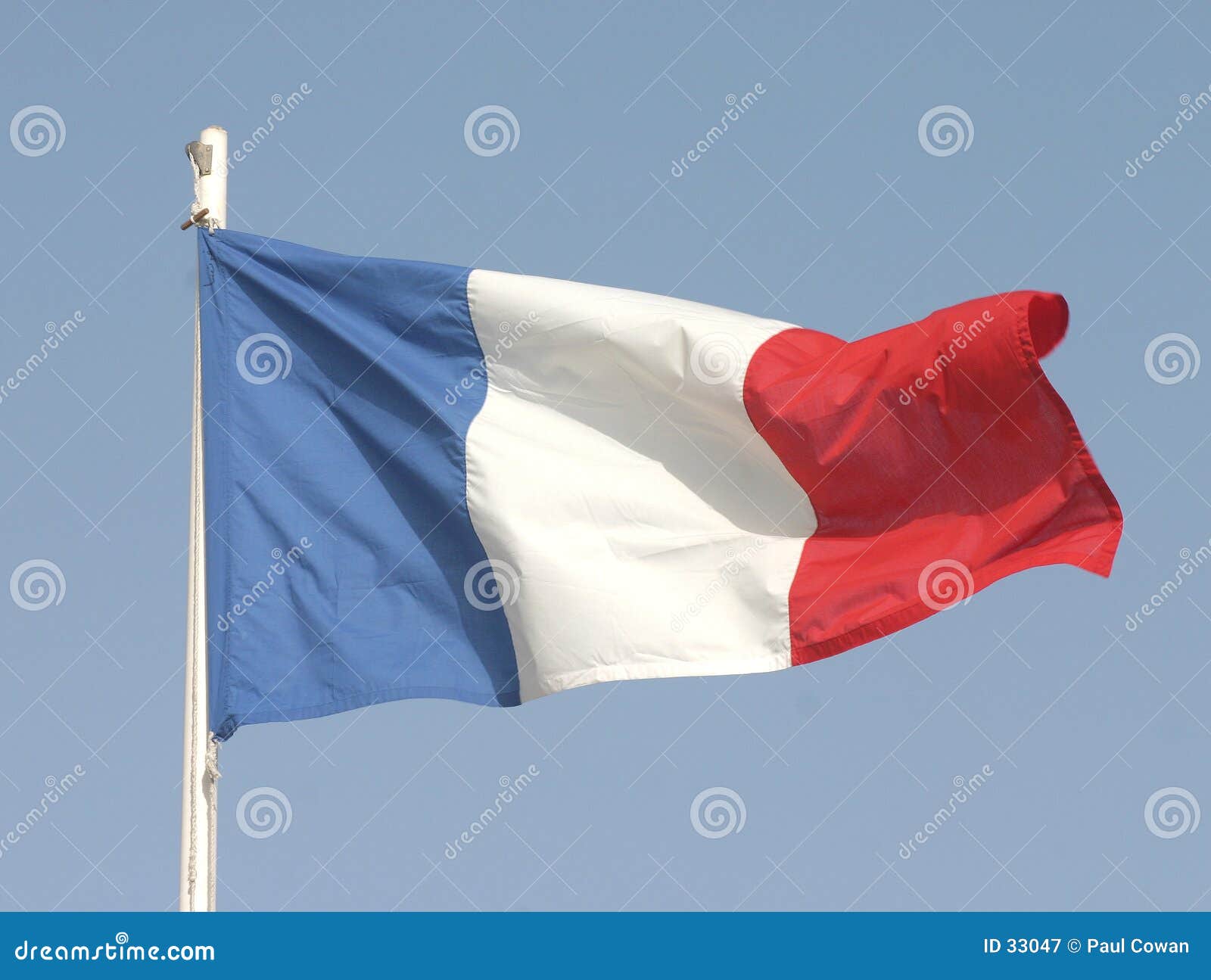 Franse vlag stock afbeelding. Image of parijs, europa, banier - 33047