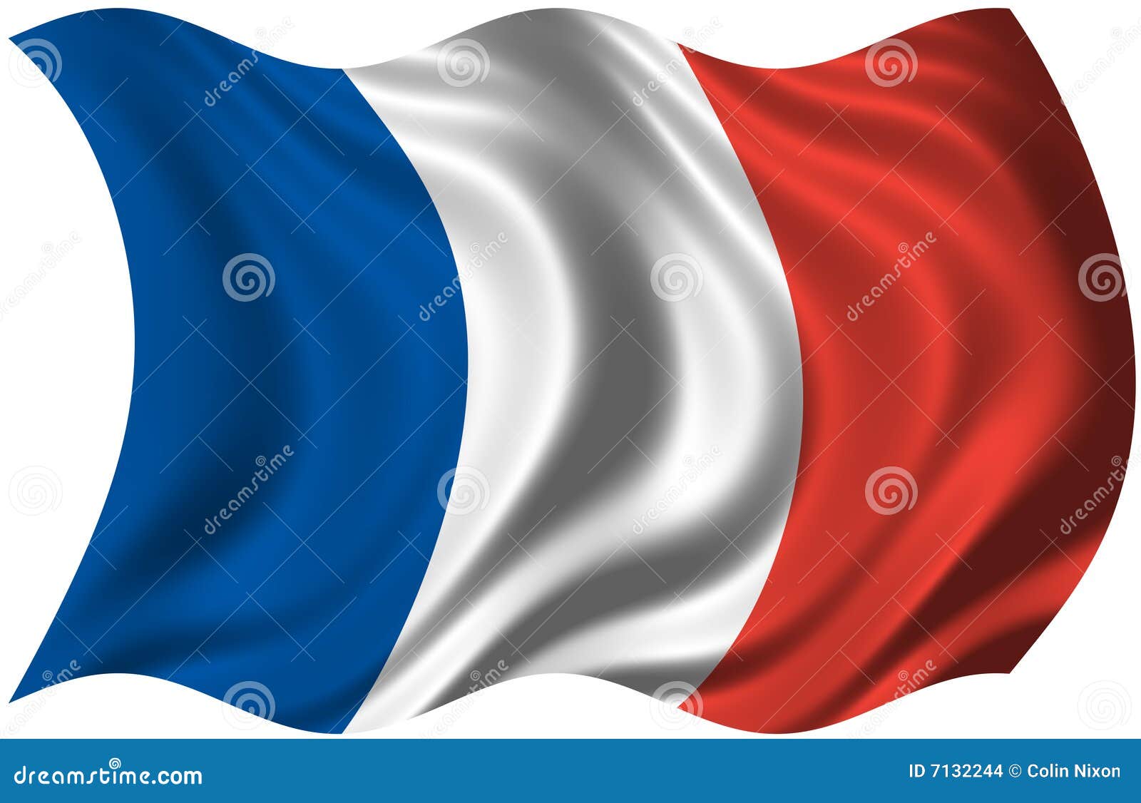 Franse Vlag stock illustratie. Illustration of symbool - 7132244