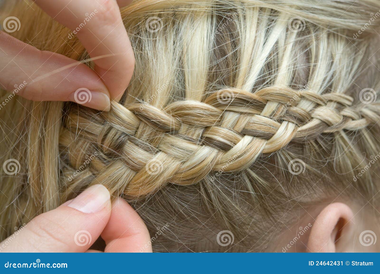 Franse vlecht stock afbeelding. Image of sluit, behandeling - 24642431