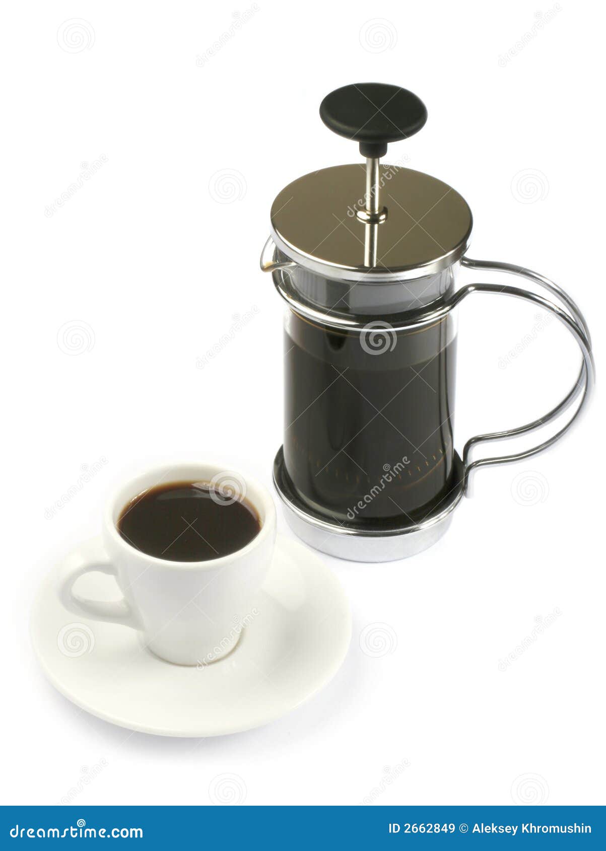 Fransk press för kaffe fotografering för bildbyråer. Bild av sked - 2662849