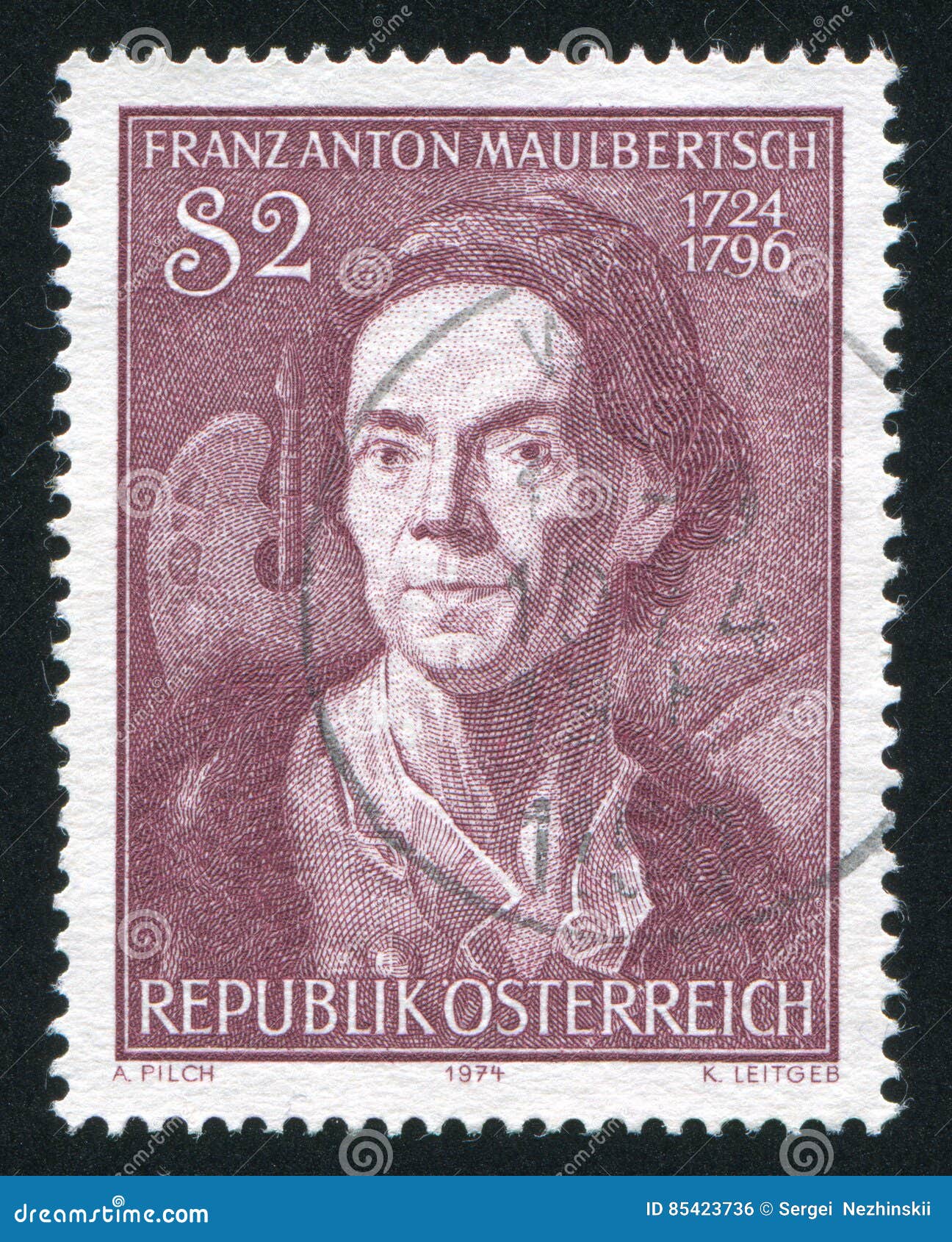 Franz Anton Maulbertsch photo éditorial. Image du visage - 85423736