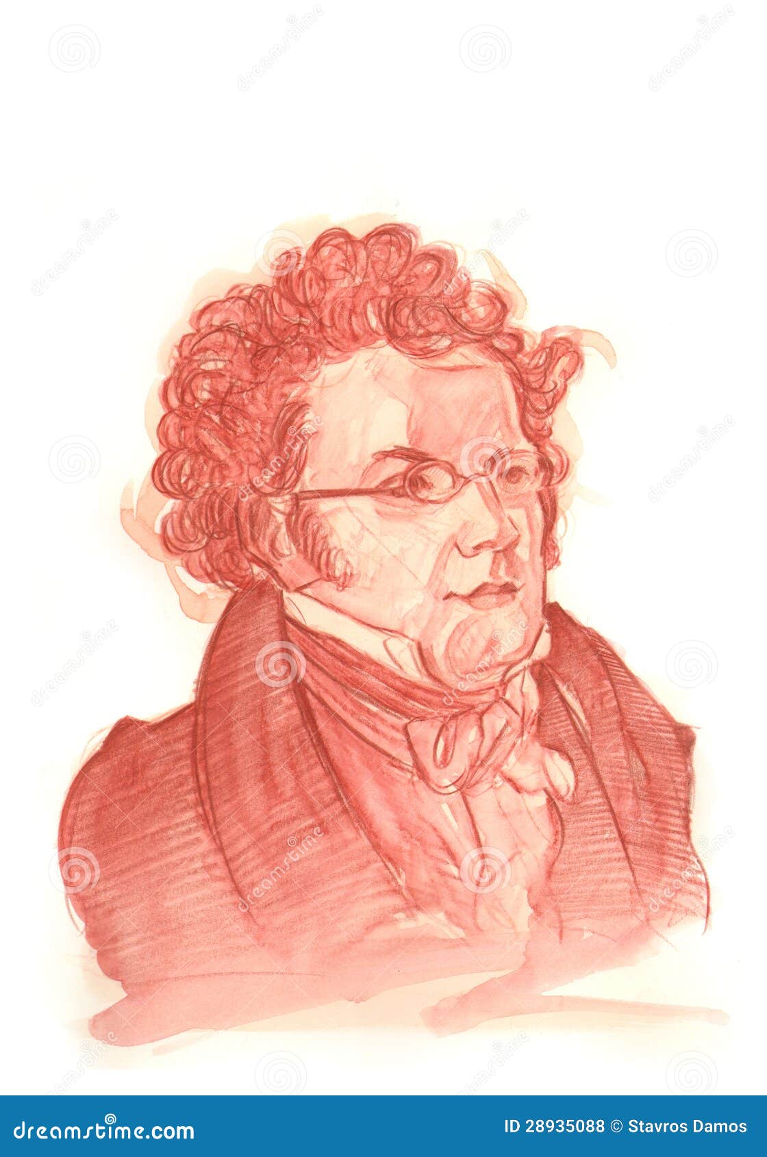 Franz Schubert Cartoon Character. Vector Illustration. | CartoonDealer ...